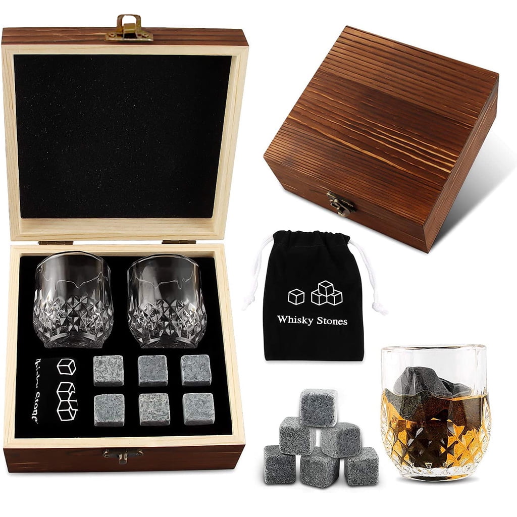 Whisky Stones Gift Sets Marble Reusable Cooling Stones Whisky Cooling ...