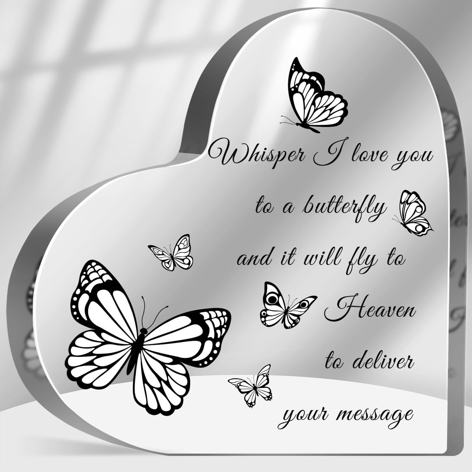 Whisper to Butterfly Sign, Loss of Loved One Sympathy Gift, Memorial ...