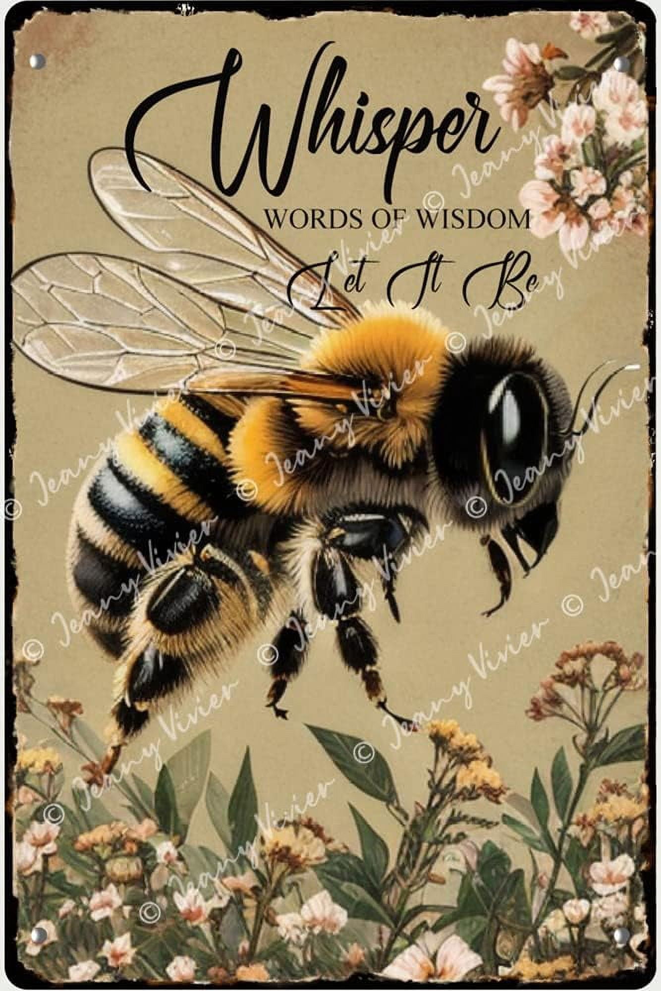 Whisper Words of Wisdom Let It Be Bees Poster Bee Lover Gift Bumble ...
