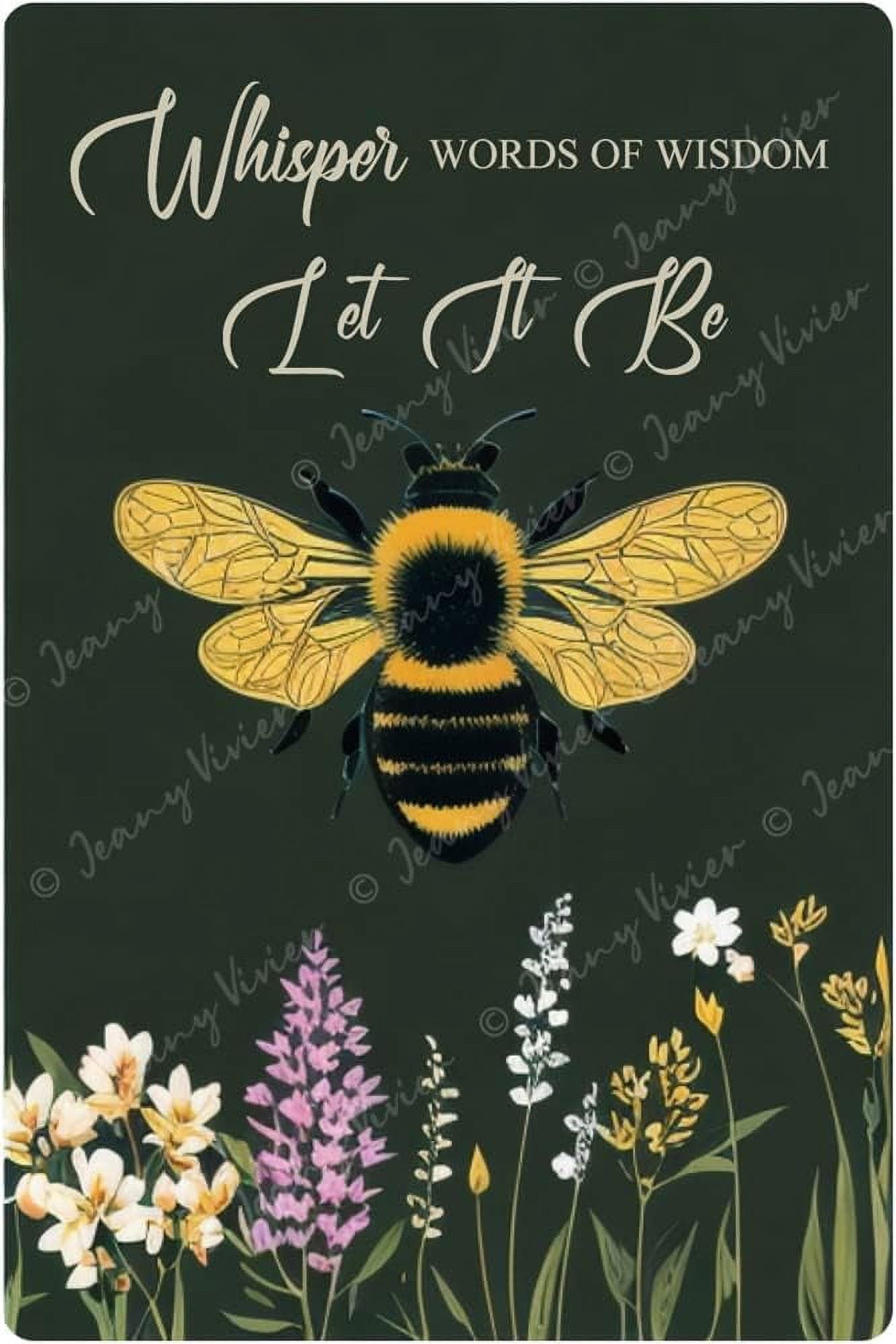Whisper Words of Wisdom Let It Be Sign, Antique Sign Bee Decor, Bee ...