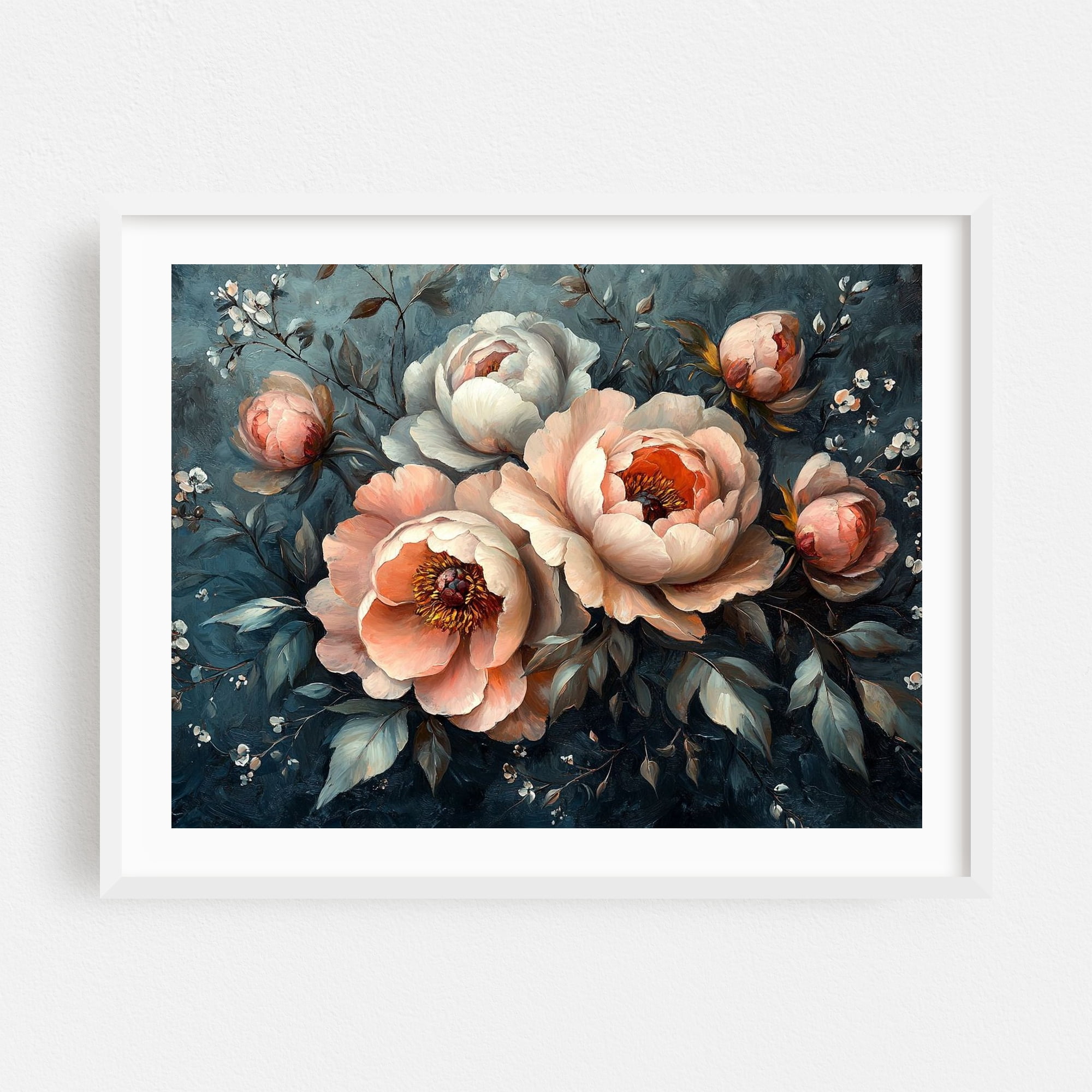 Whispering Baroque Floral Roses Dream - Painting Floral Flowers ...