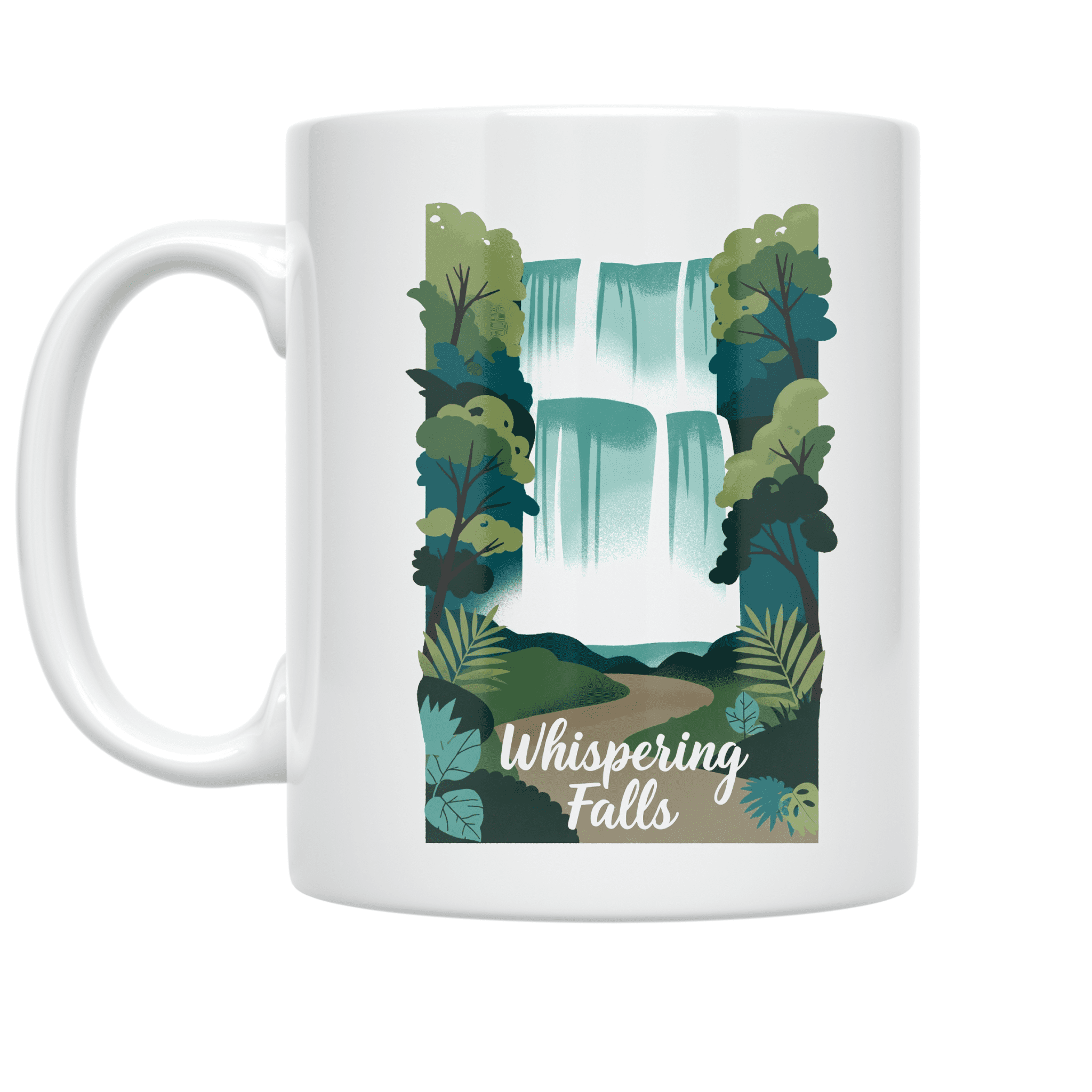 Whispering Falls Waterfall Adventure - Nature Lover - 11 oz Ceramic ...