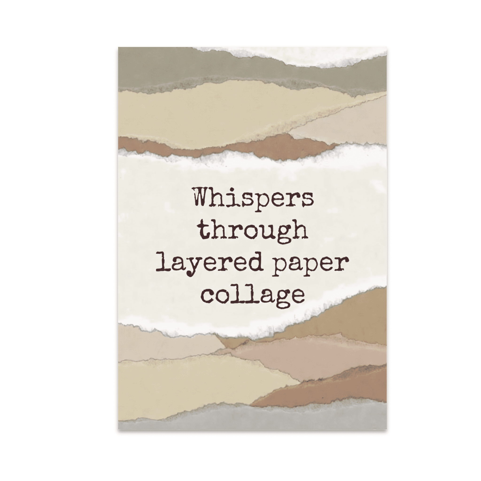 Whispers Through Layered Paper Collage - Art Enthusiast - 13x19 Poster ...