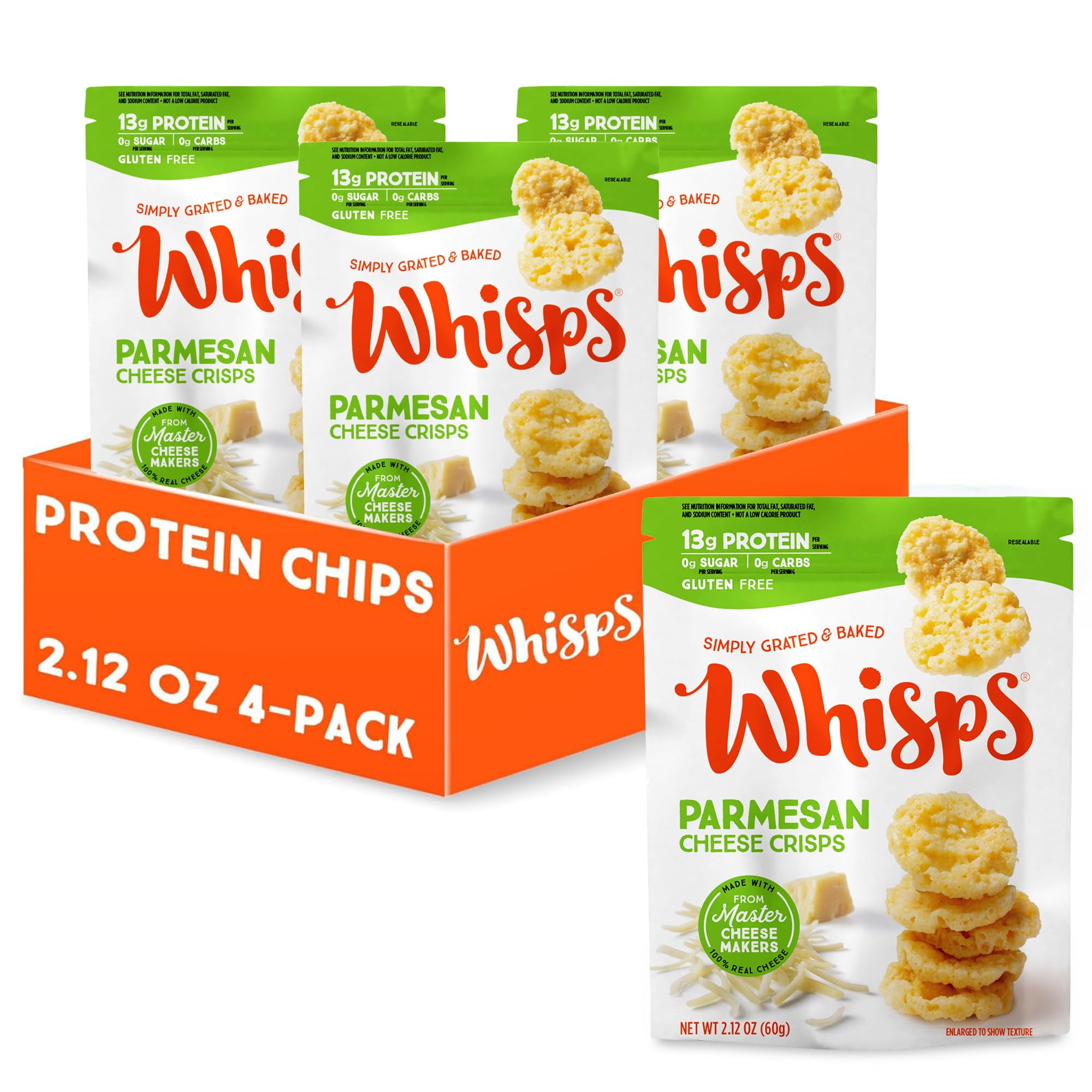Whisps Cheese Crisps Parmesan AKF18 Cheese | Protein Chips | Healthy ...