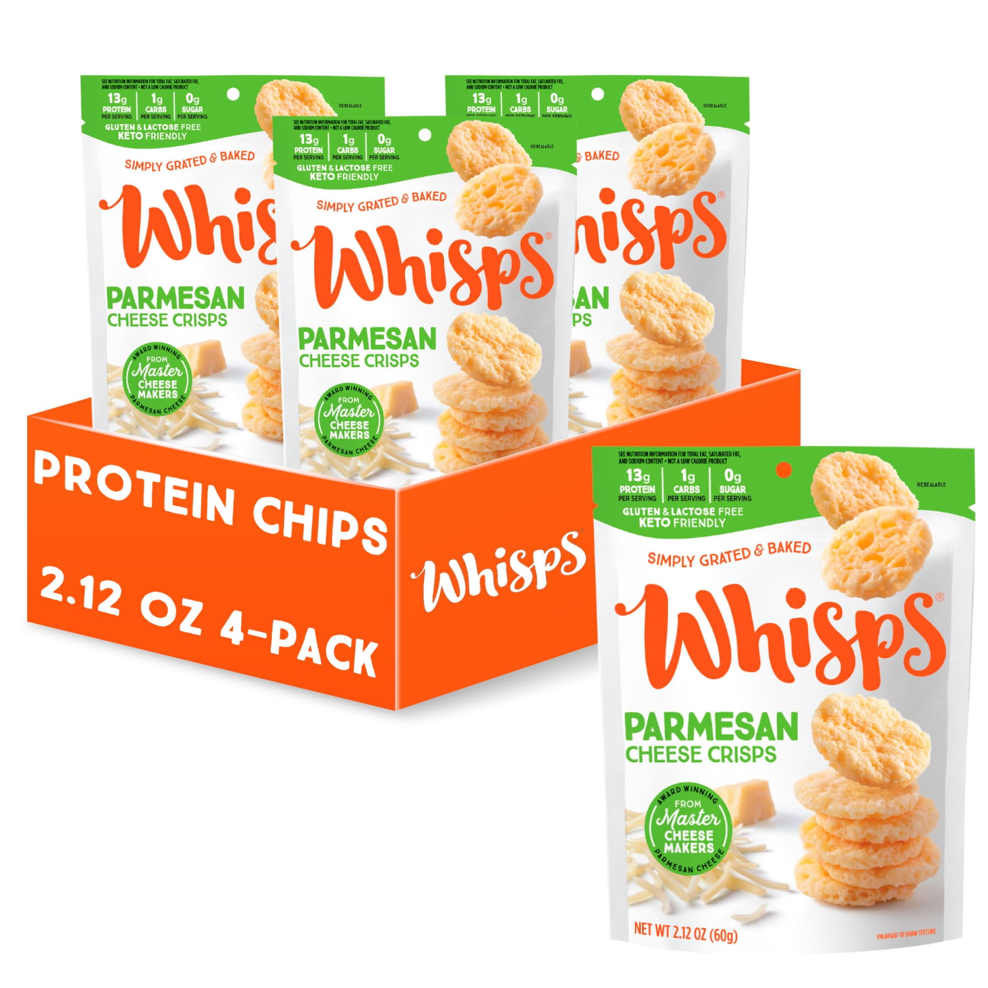 Whisps Cheese Crisps Parmesan DPF11 Cheese | Protein Chips | Healthy ...