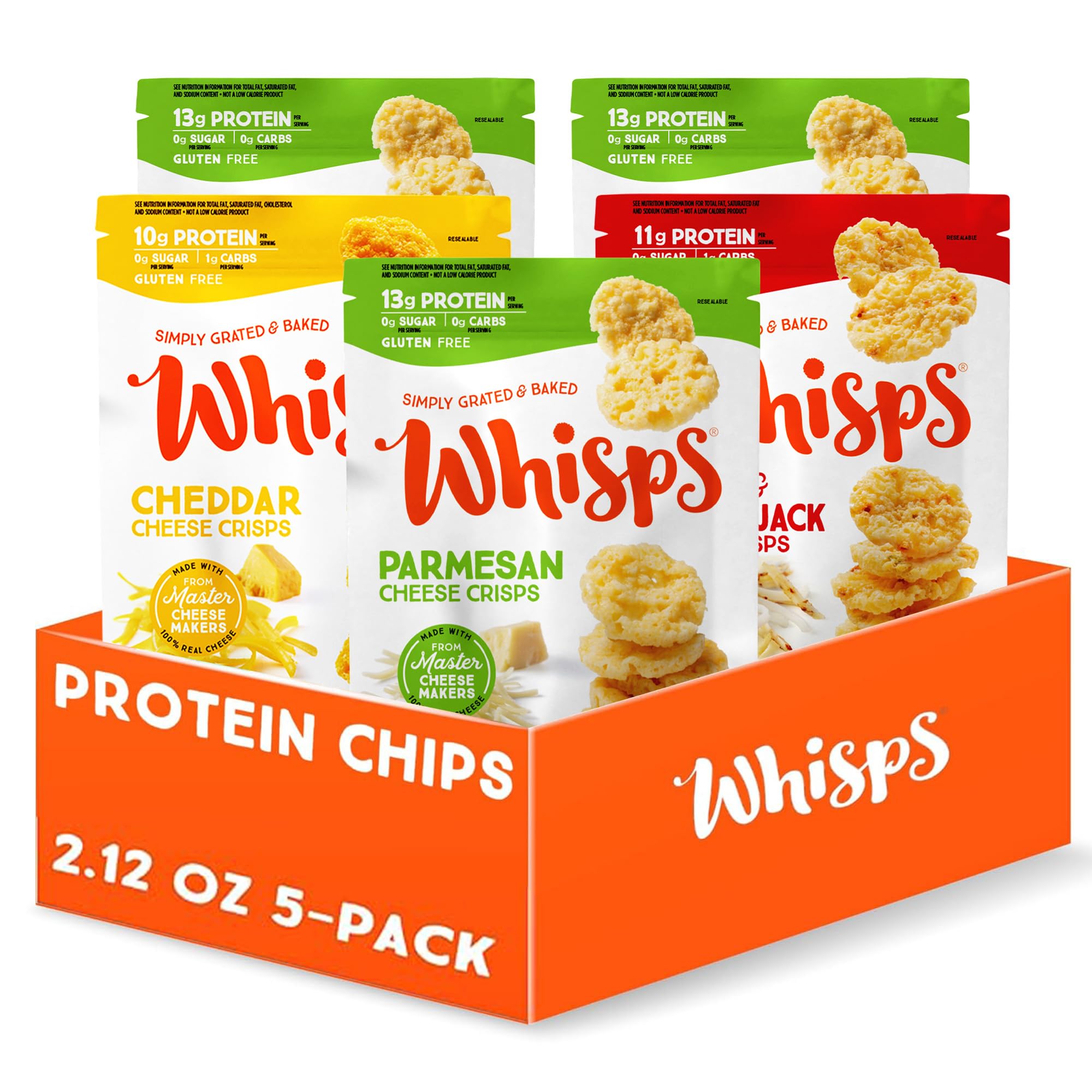 Whisps Cheese Crisps Variety Pack | Protein Chips | Healthy Snacks ...