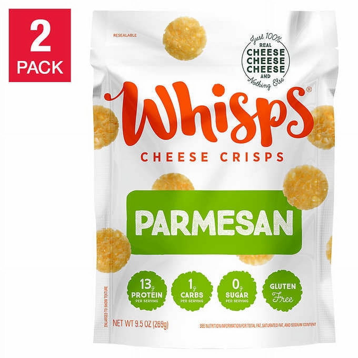 WhispsYueua Parmesan Cheese Crisps 9.5Oz 2Pk - Walmart.com