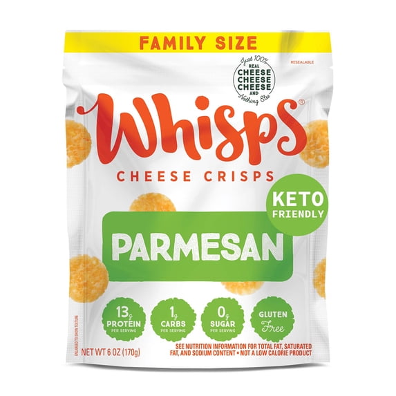 Whisps Parmesan Cheese Crisps - Real Low Carb, Gluten Free, High ...