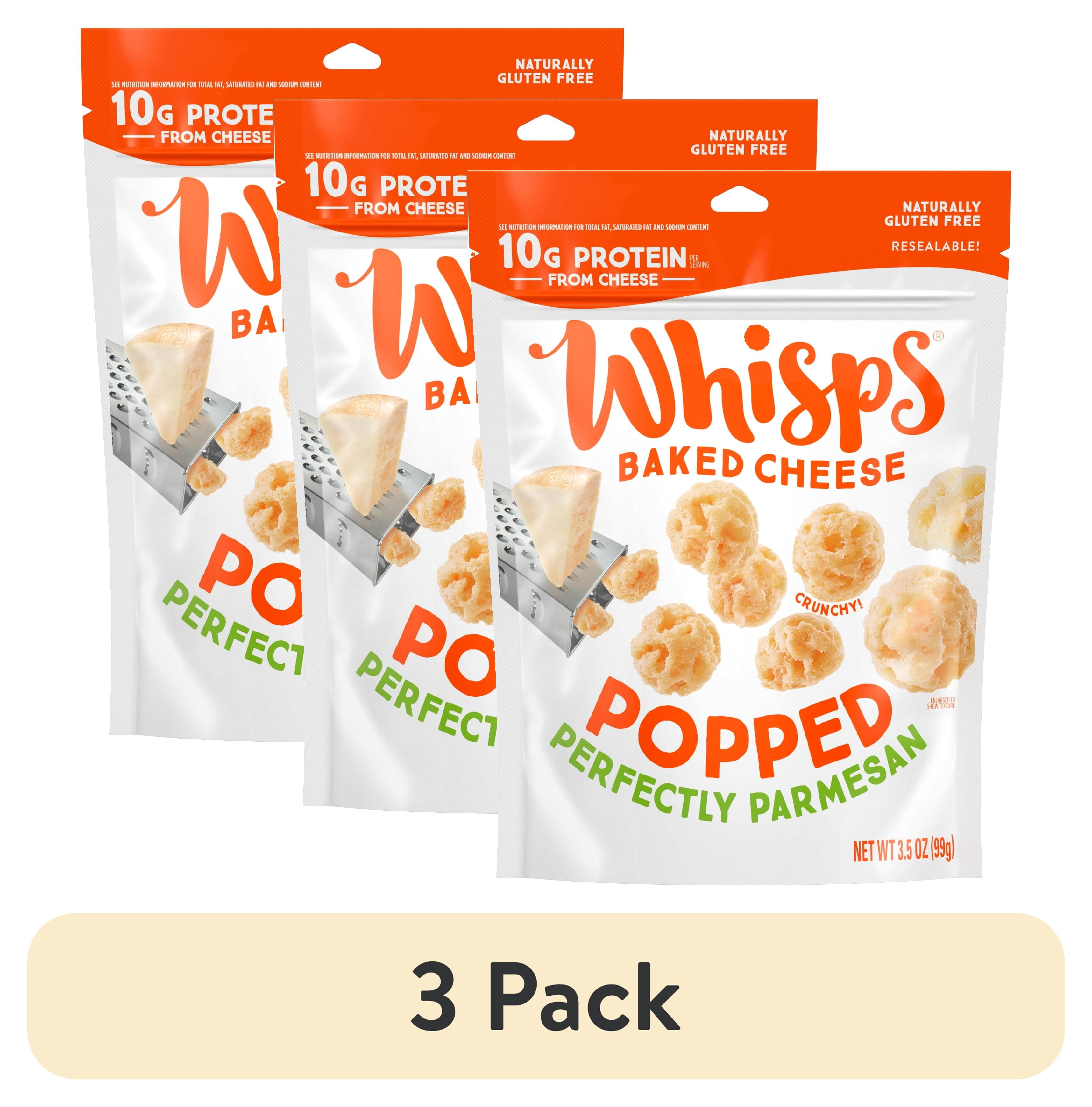 (3 pack) Whisps Popped, Perfectly Parmesan Cheese Snack, 10g Protein ...