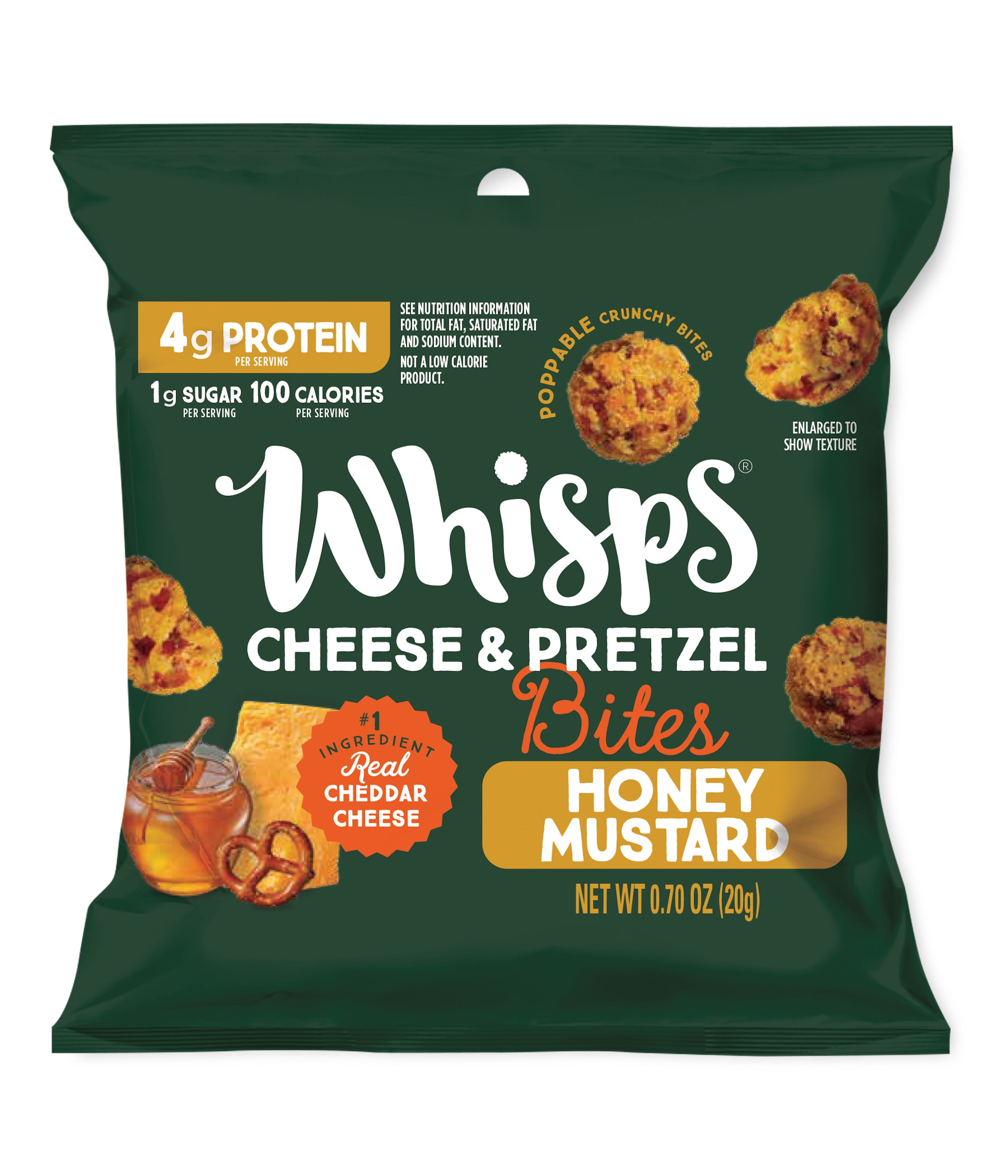 Whisps Single Serve 100 Calorie Honey Mustard Pretzel Bites, 6 Ct ...