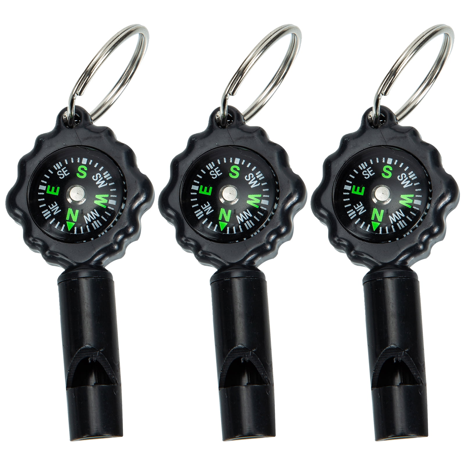 Whistle Compass Whistles Survival Lanyard Emergency Hiking Keychain ...