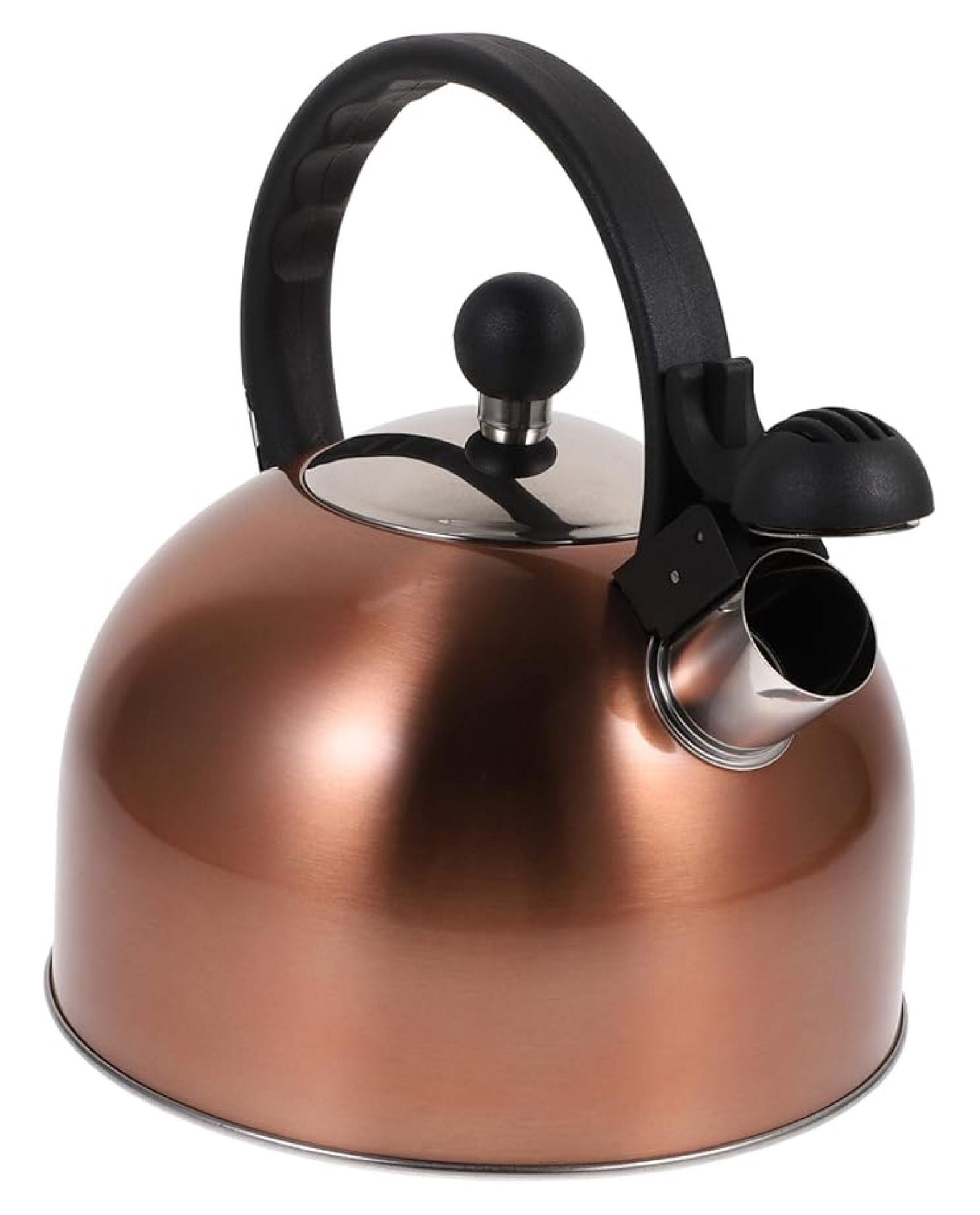 Whistle Teakettle Copper Stainless Steel Kettle for Water Boiling 2.5L ...