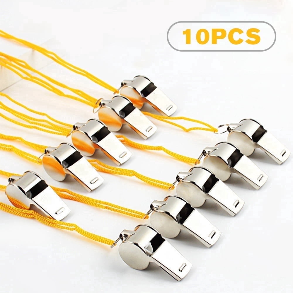 Whistle with Lanyard, Stainless Steel Sports Whistles for Coaches ...