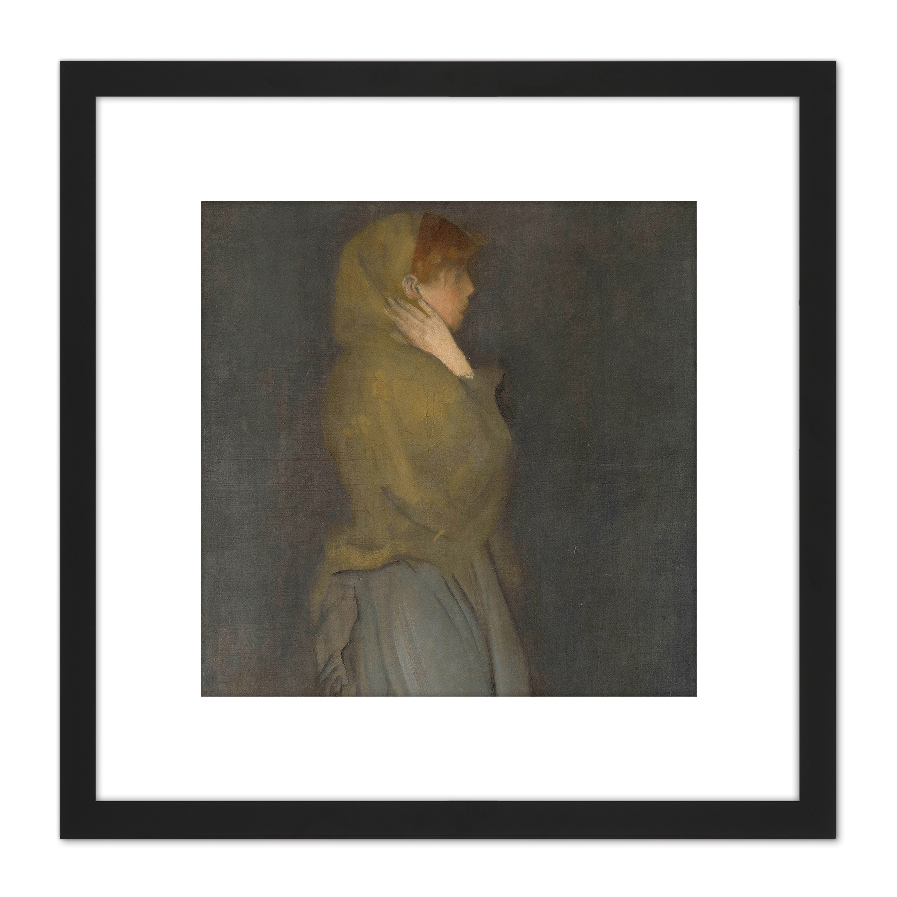 Whistler Arrangement Yellow Gray Effie Deans Painting 8X8 Inch Square ...
