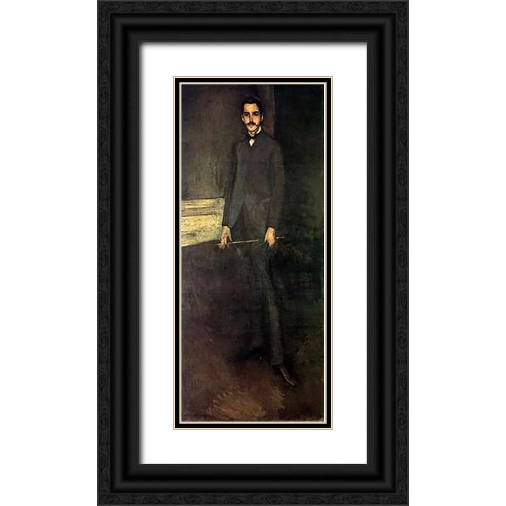 Whistler, James McNeill 12x24 Black Ornate Wood Framed with Double ...