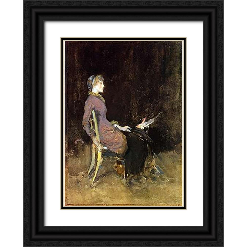 Whistler, James McNeill 14x18 Black Ornate Wood Framed with Double ...