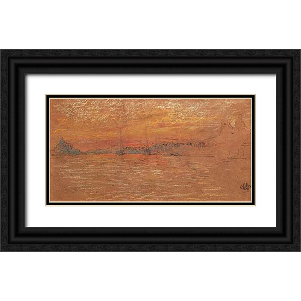 Whistler, James McNeill 32x18 Black Ornate Wood Framed with Double ...