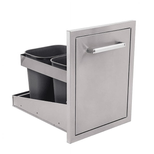 Whistler Outdoor Kitchen Trash Drawer, Stainless Steel Patio Slide ...