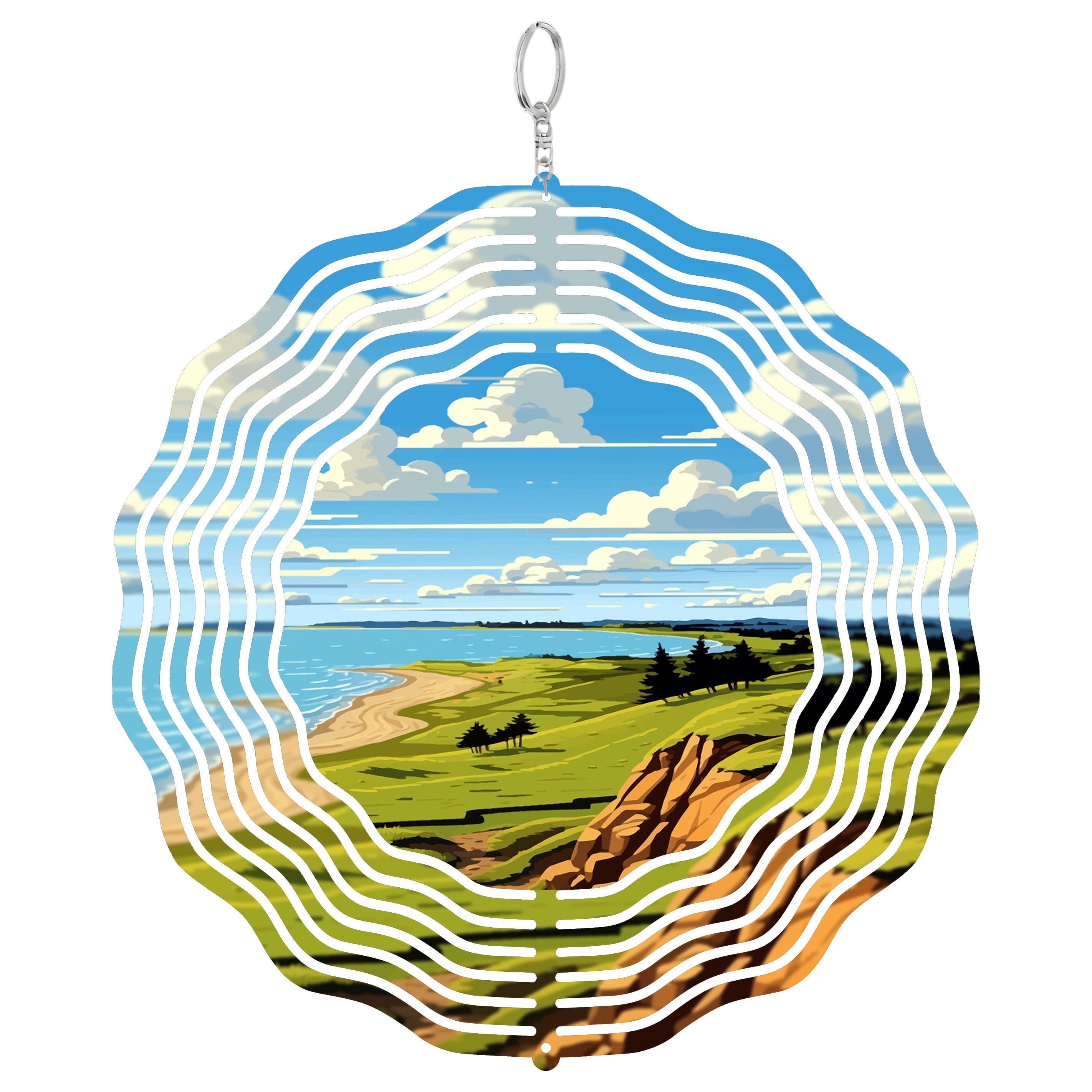 Whistling Straits Golf 3D Wind Spinner Stainless Steel Kinetic Yard Art ...