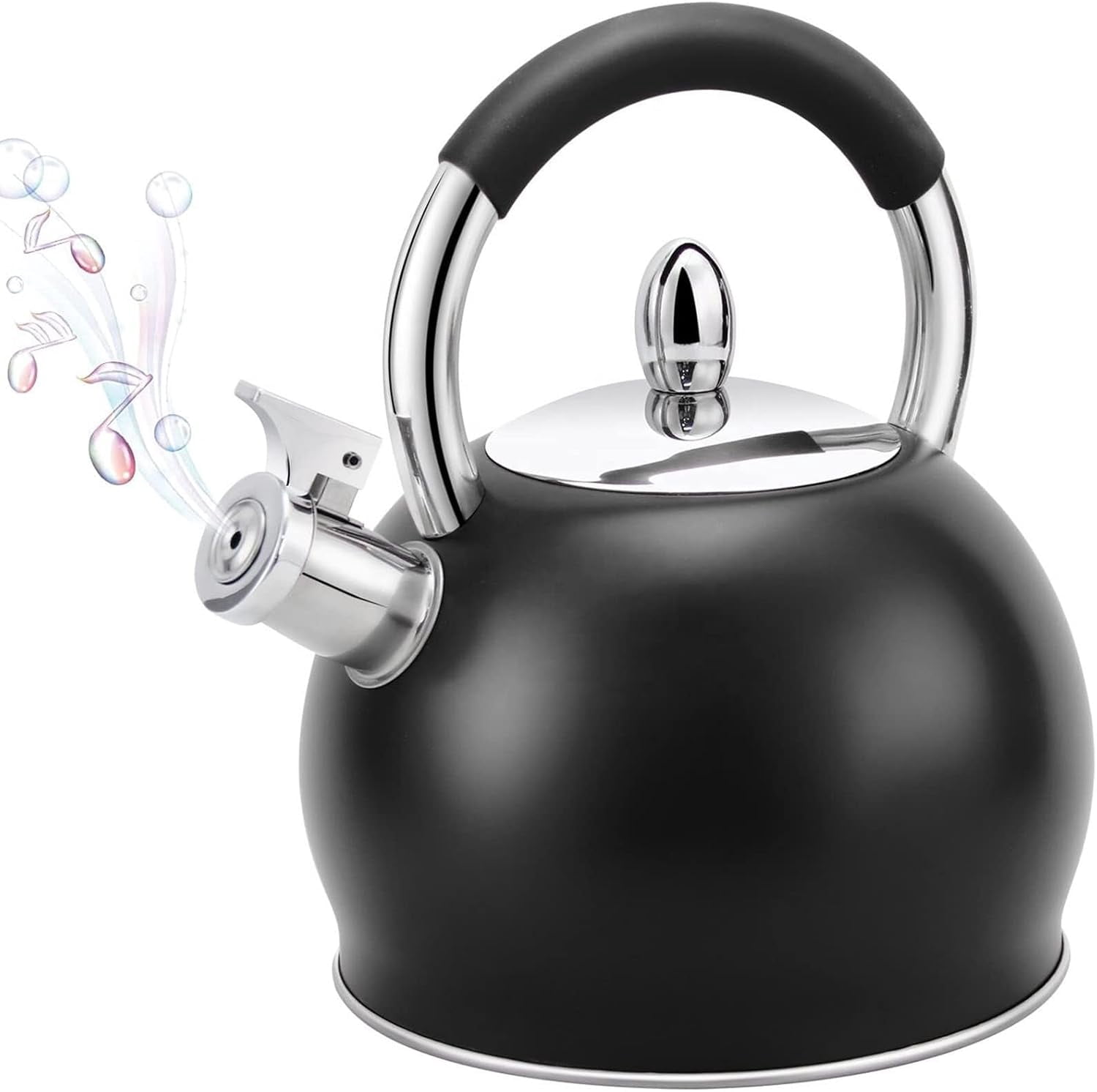 Whistling Tea Kettle - 3.2 Quart Stainless Steel Teapot for All ...
