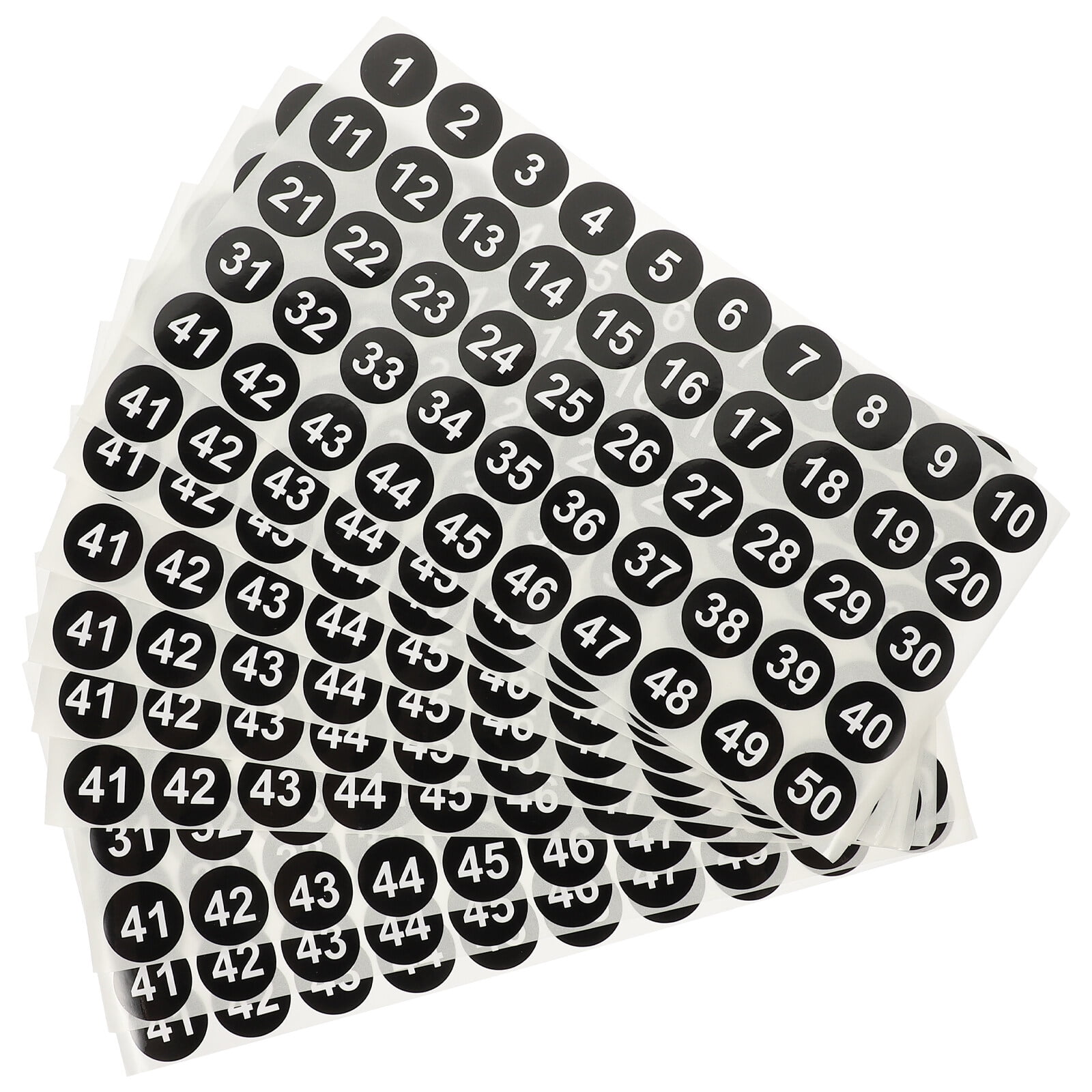 WhitBeach 10 Sheets Numbered Sticker Adhesive Number Sticker Number ...