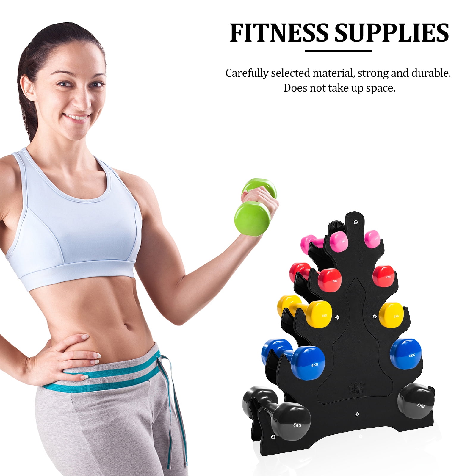 WhitBeach Dumbbells Weight Storage Rack Weight Lifting Organizer,Ideal ...