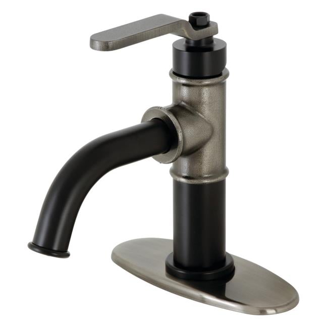 Whitaker Single-Handle Bathroom Faucet with Push Pop-Up, Matte Black ...