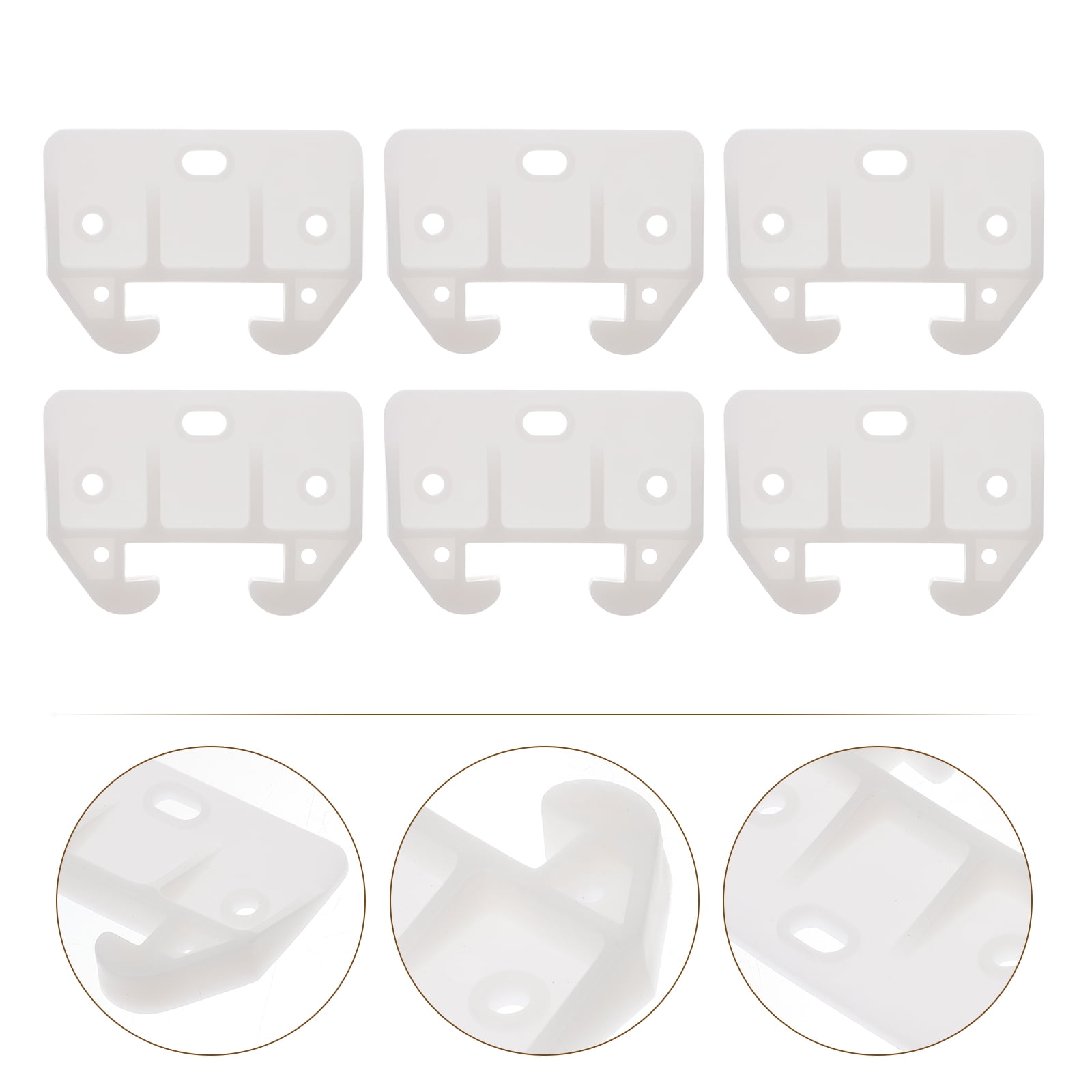 Whitbeach Plastic Track Guides,12Pcs Plastic Drawer Track Guides Track ...