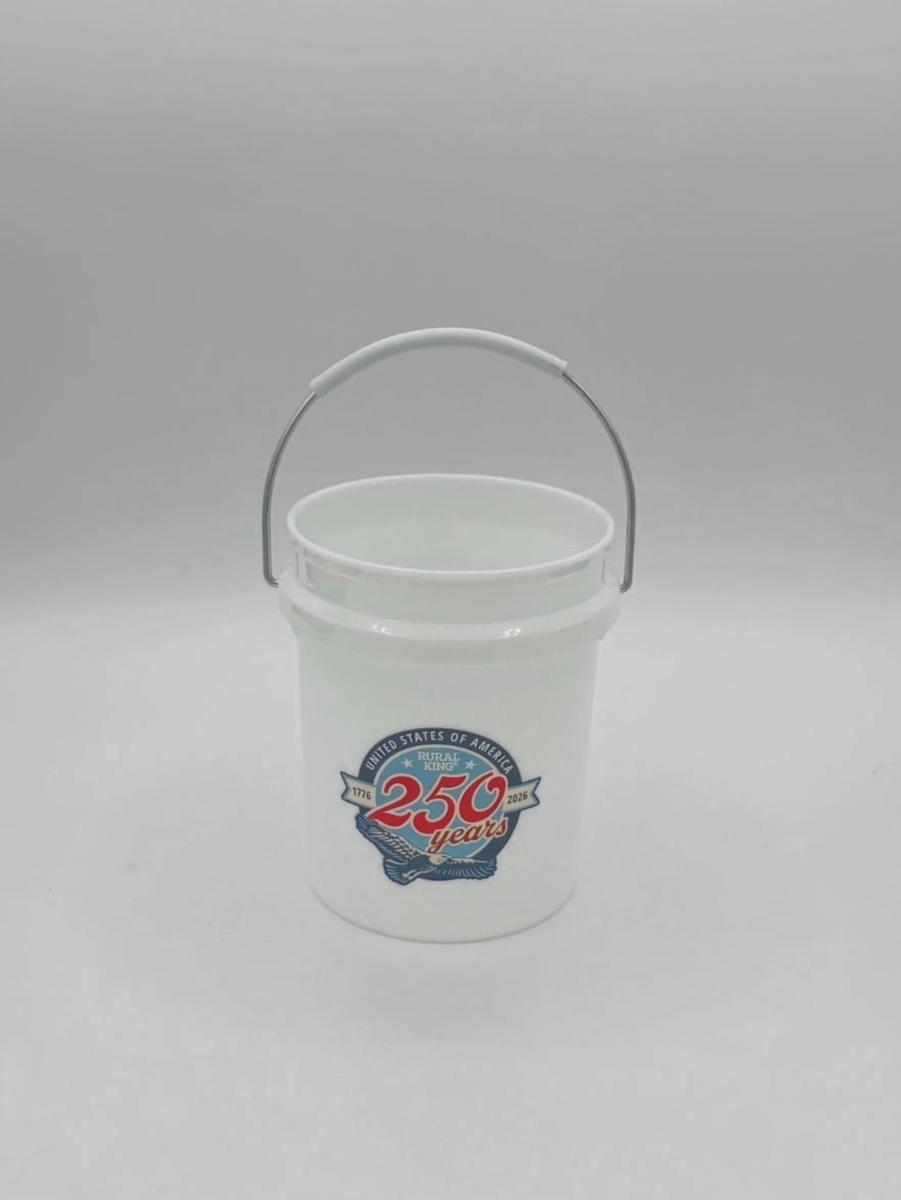 White 0.5 Quart Mini Bucket - America 250 Years Anniversary Edition ...