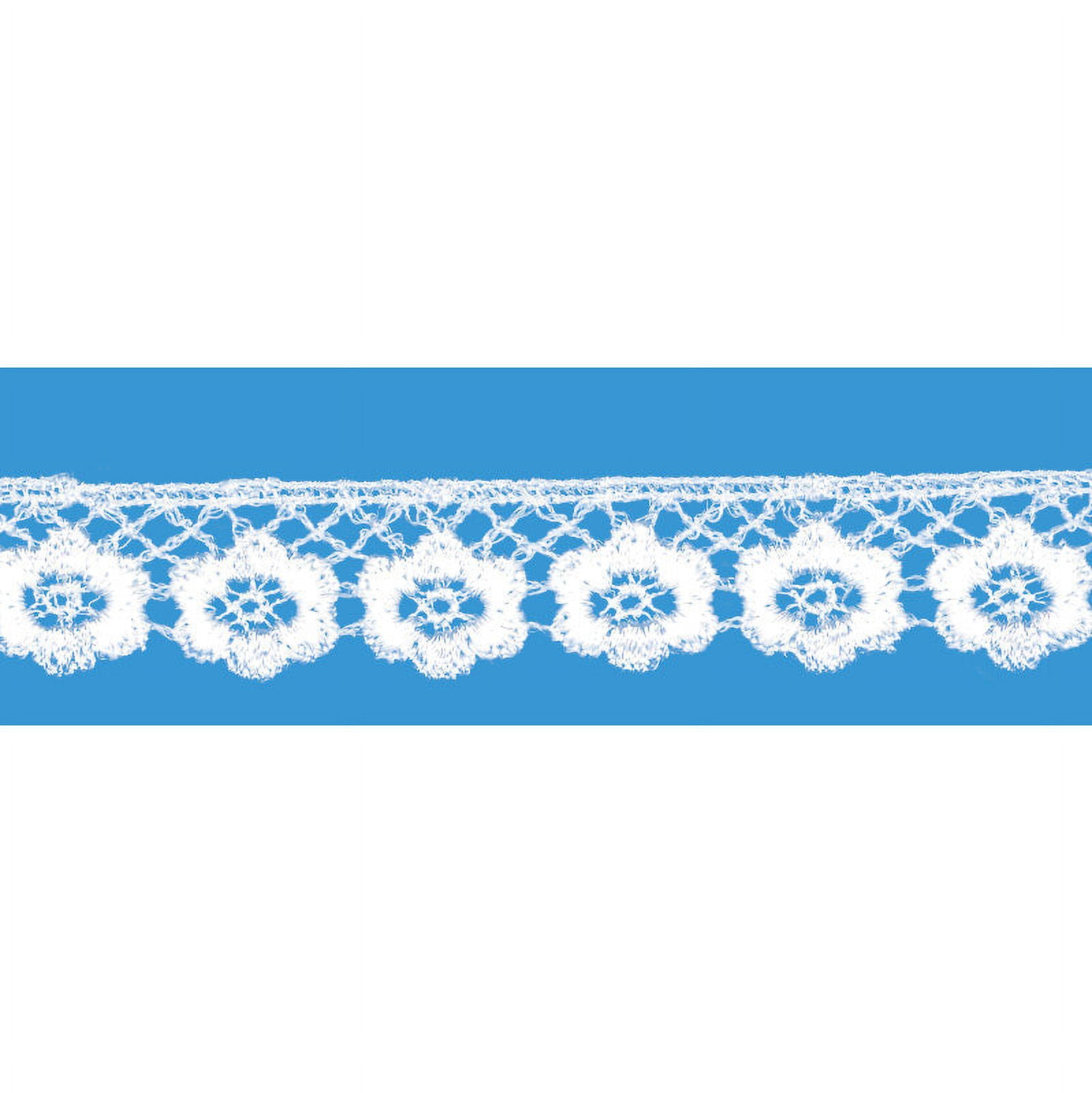 White 1/2 Inch Venice Lace Daisy Edge - Walmart.com