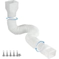 White 1-Pack Rain Gutter Downspout Extensions Flexible, Drain Downspout ...