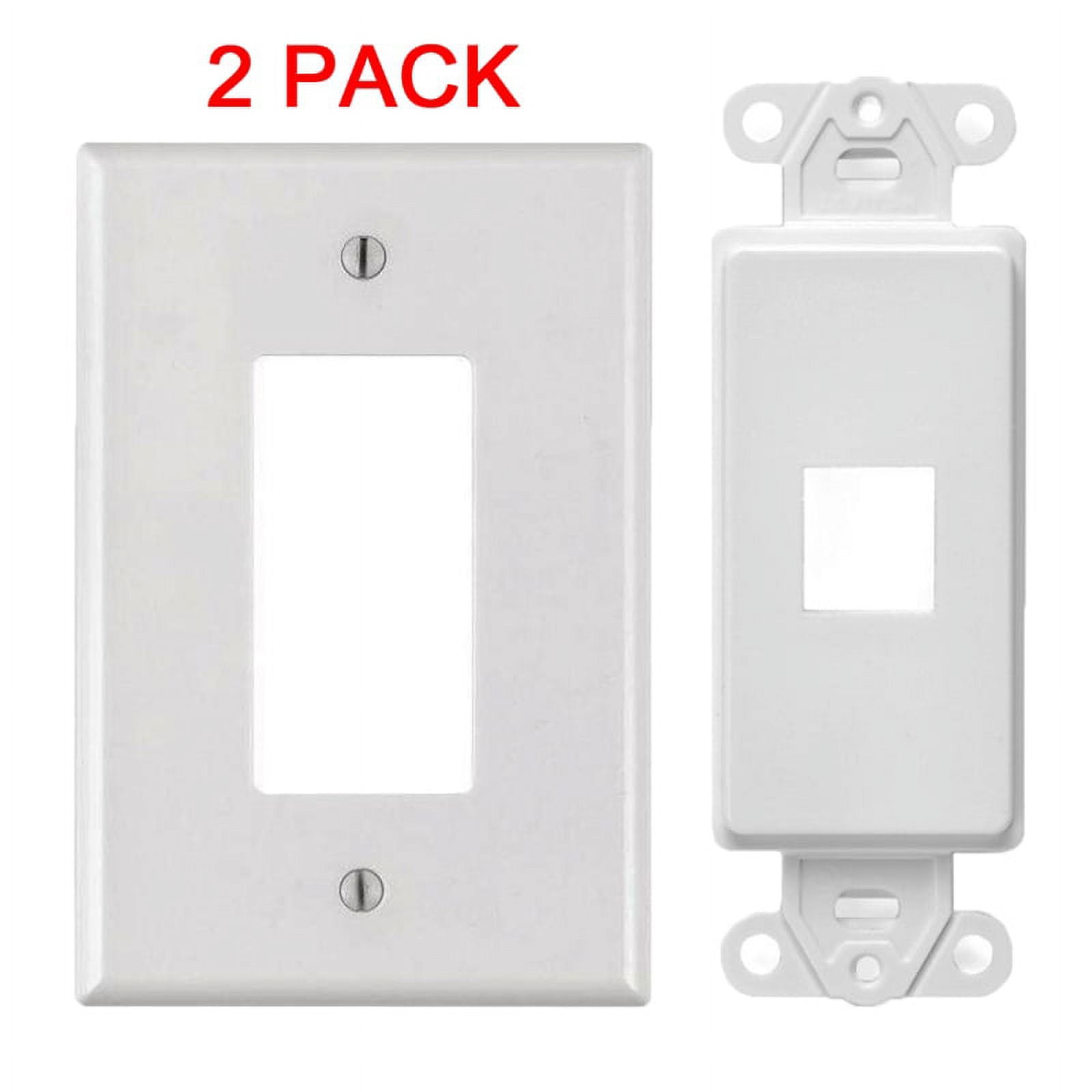 Rj45 Wall Plate Big-A - 25 Pack 2 Port Decora Wall Plate 1-Gang ...
