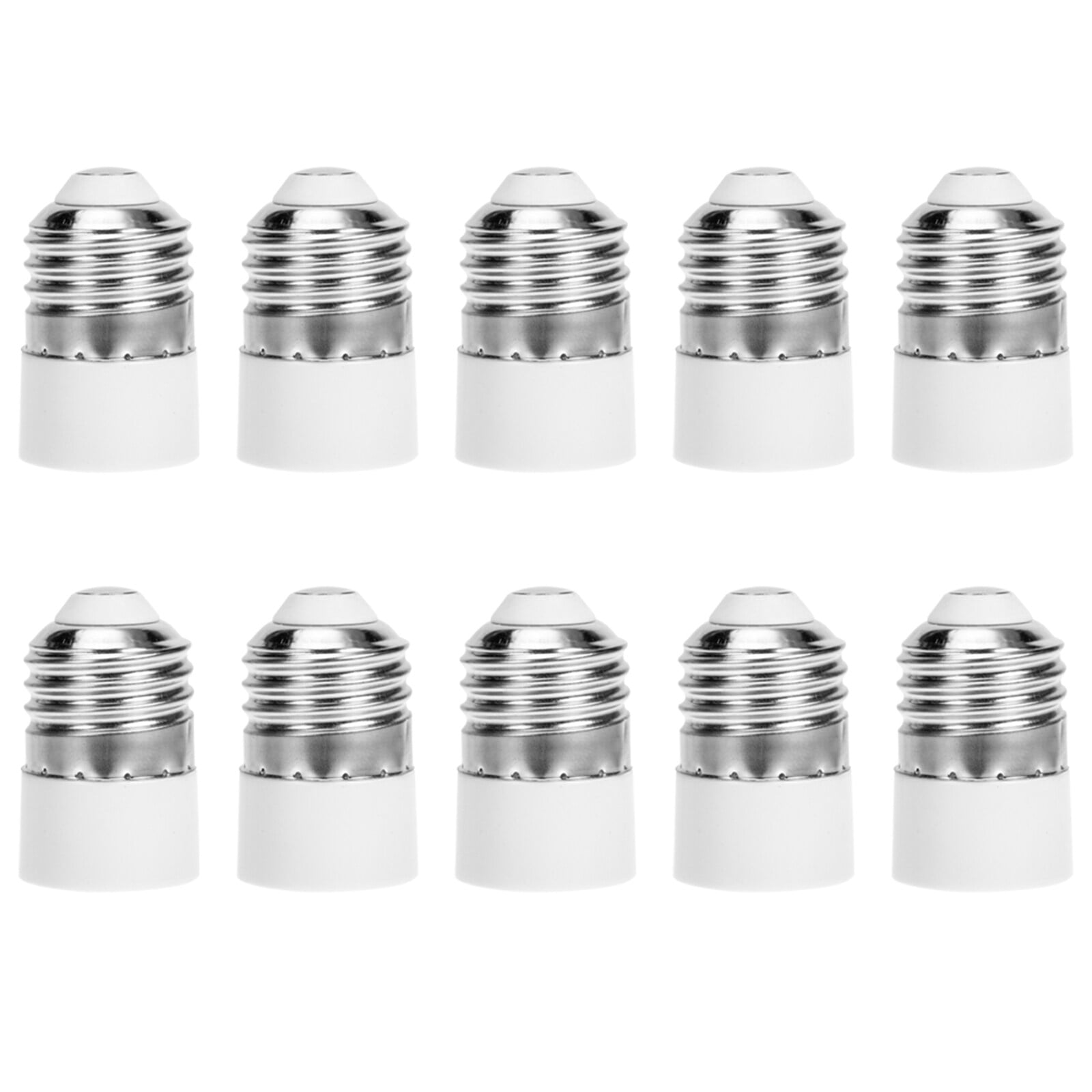 White 10 Pcs Flame Retardant Light Bulb Changer Lamp Converter Adapter ...