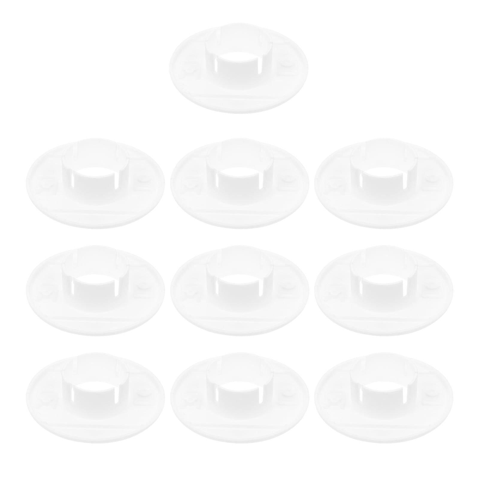 White 10 Pcs Hose Wall Reserved Hole Plug Water Cover Air Conditioning ...