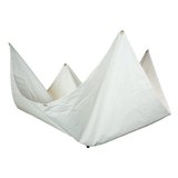 White 10' x 10' Ceiling Leak Diverter Drain Tarp - Vinyl Coated Roof ...
