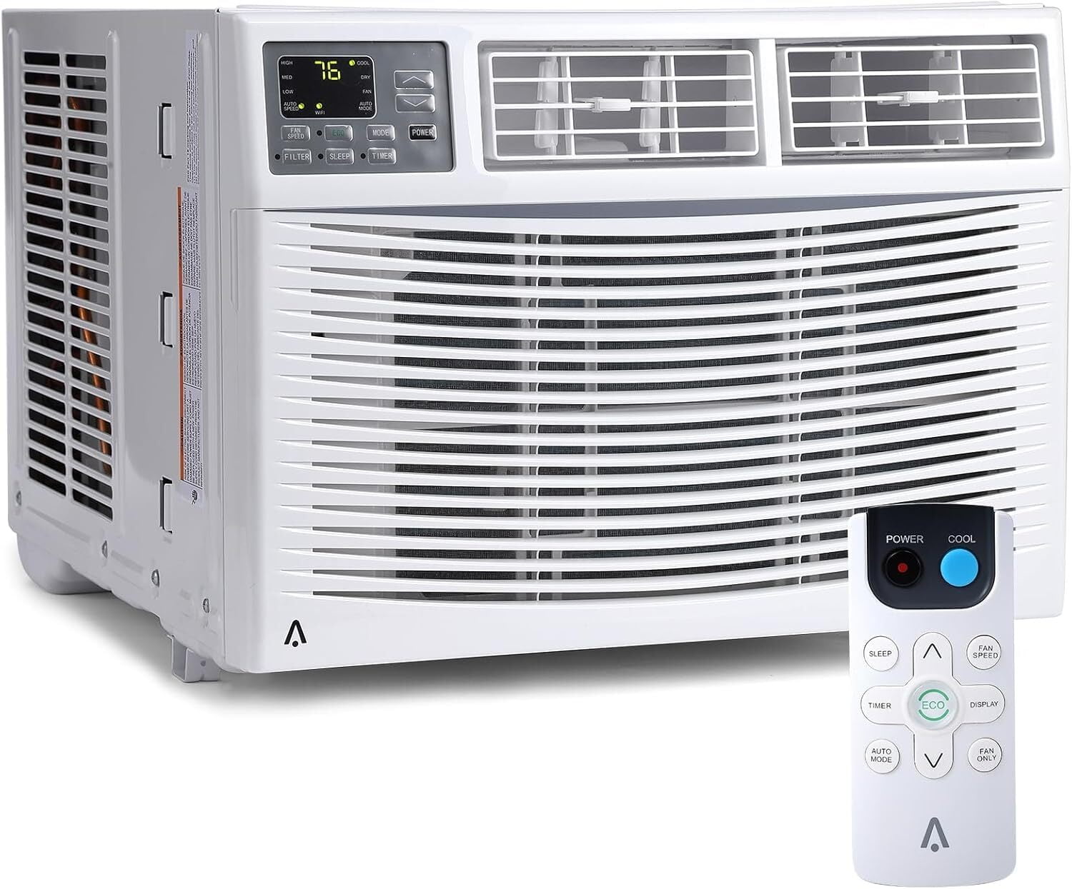 White 10000BTU Smart Window Air Conditioner with Remote Control ...