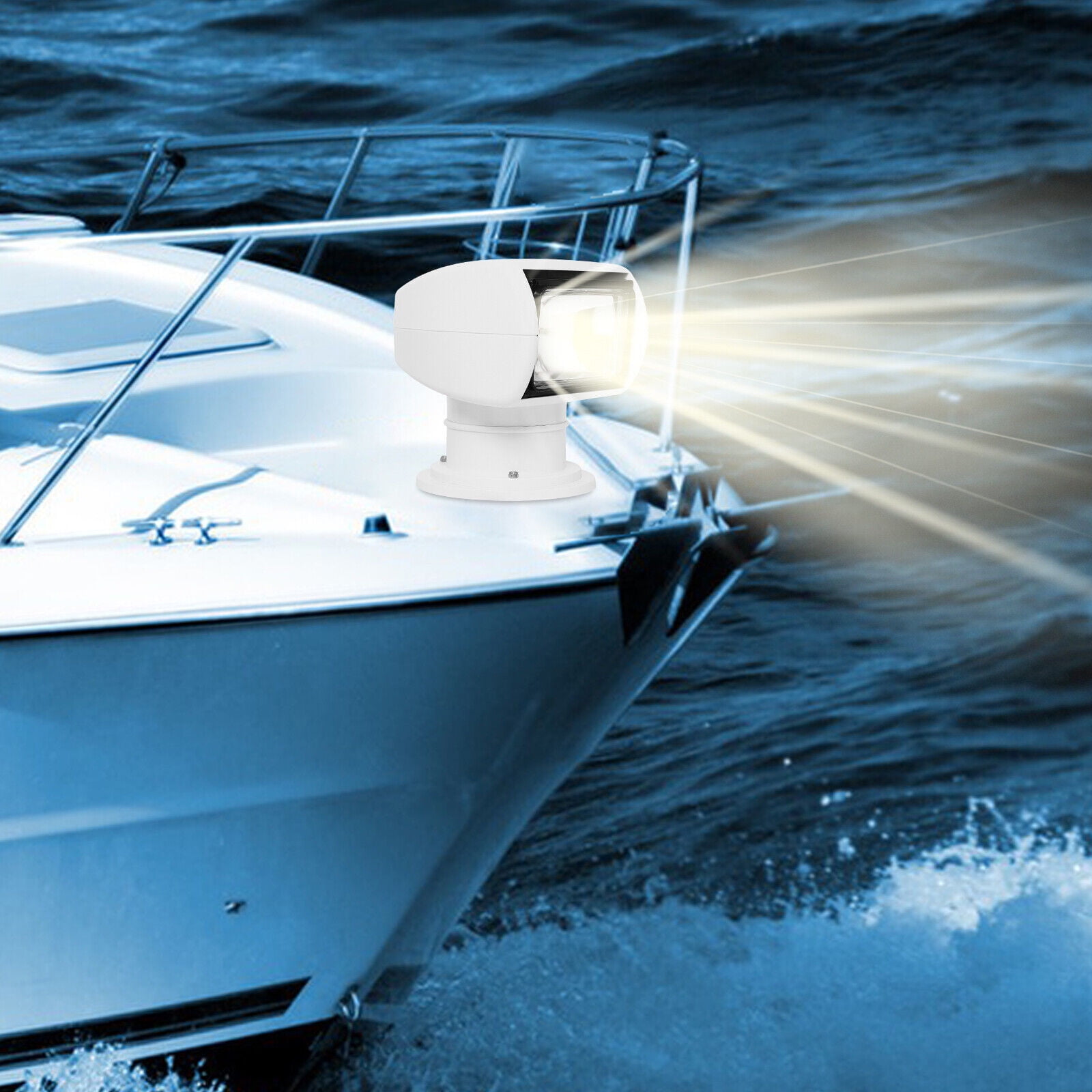 White 100W DC 12V Remote Control Searchlight, Boat Spotlight, 100W ...