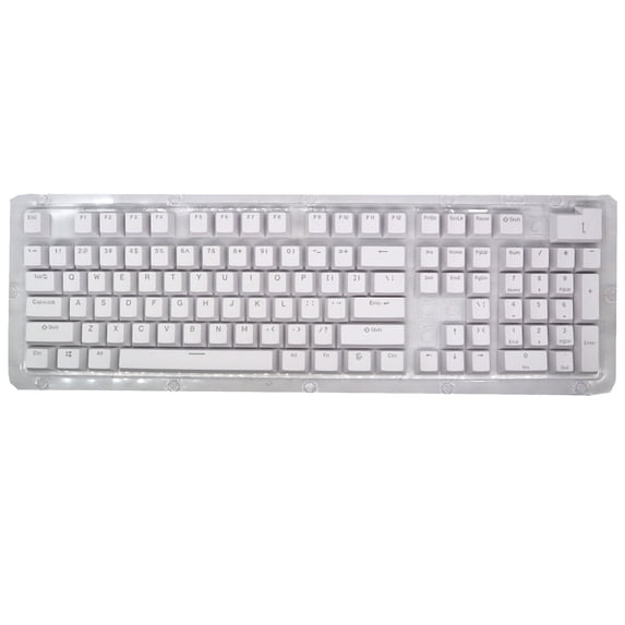 White 104-Key Abs Backlit Keycap Set For Mechanical Keyboards, Oem ...