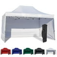 White 10x15 Instant Canopy Tent and 3 Side Walls - Commercial Grade ...