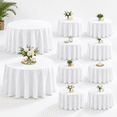 White 12 Pack - 90 Inch Round Polyester Tablecloth for 36-72 Inch ...