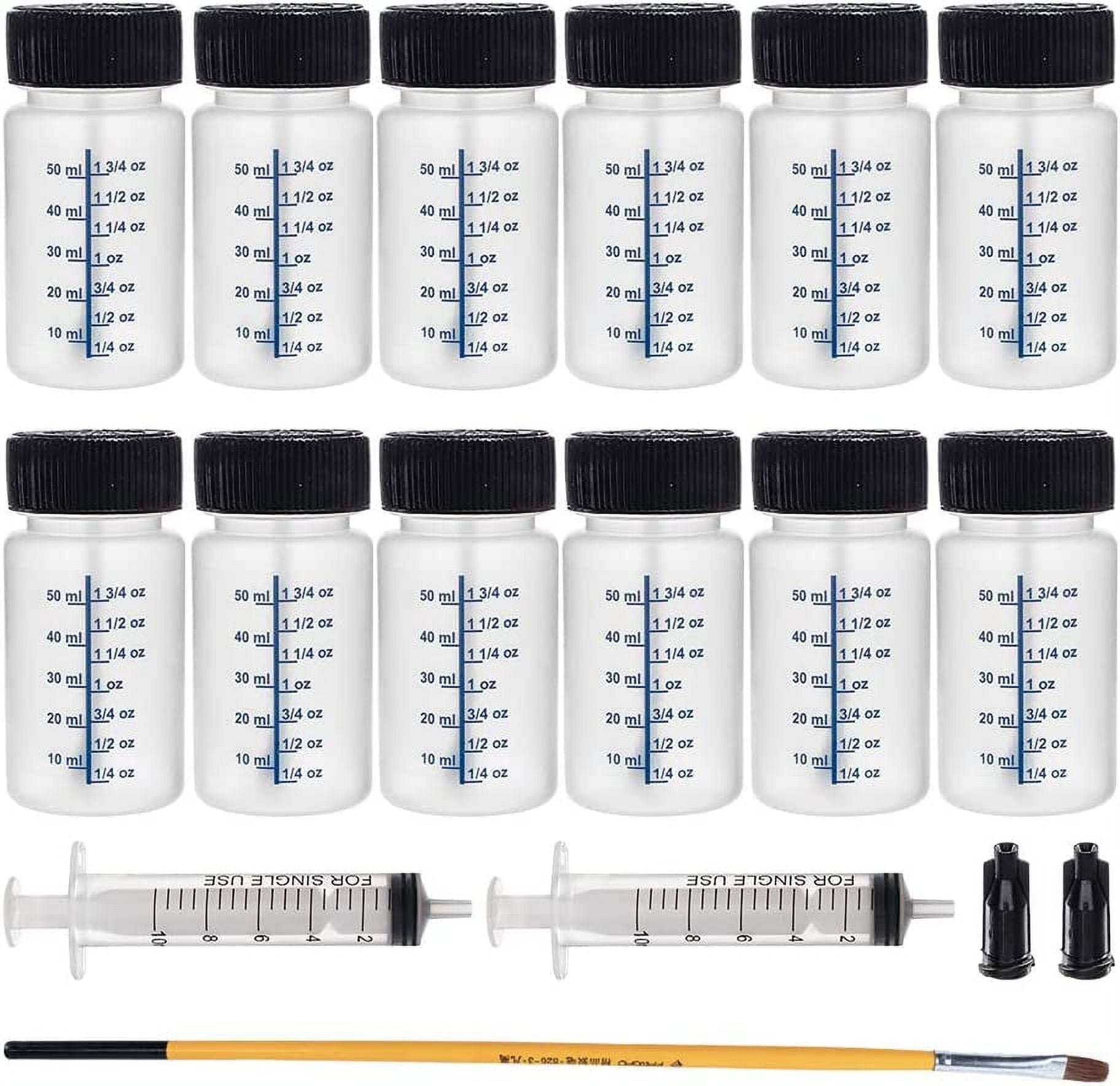 White 12 Packs 50ml Touch Up Paint Bottles with Childproof Brush Caps ...