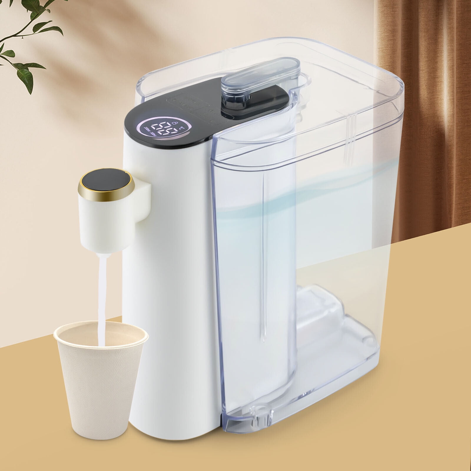 White 1200ml Cold and Hot Water Dispenser Top Loading Small Water ...