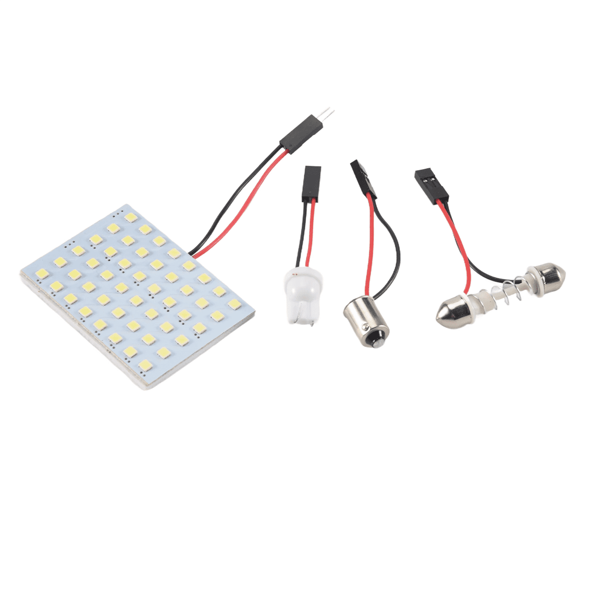 White 1210 SMD 48 LED Car Interior Dome Light Panel w T10 BA9S Festoon ...