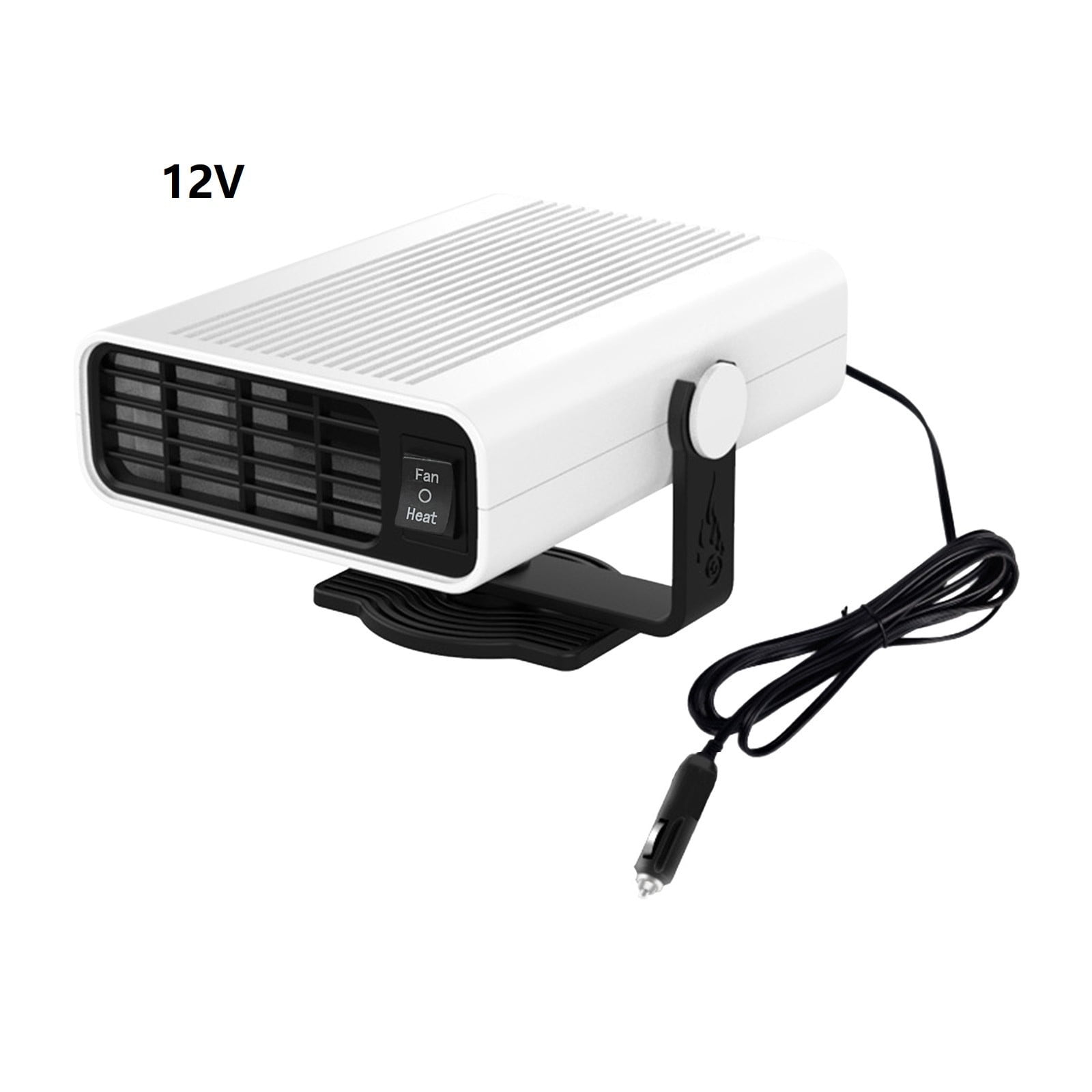 White 12V Car Heater Defroster Defogger With Instant Heat And Cool Fan ...
