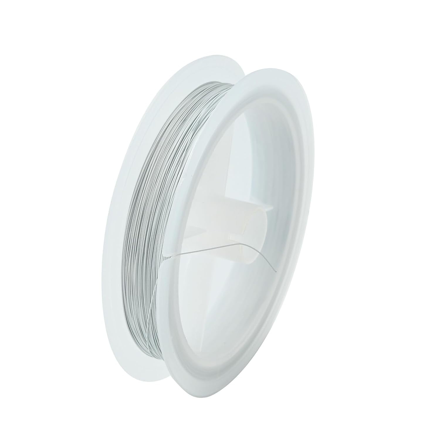 White 164 Feet 28 Gauge 0.3mm Nylon Tiger Tail Wire Stainless Steel ...