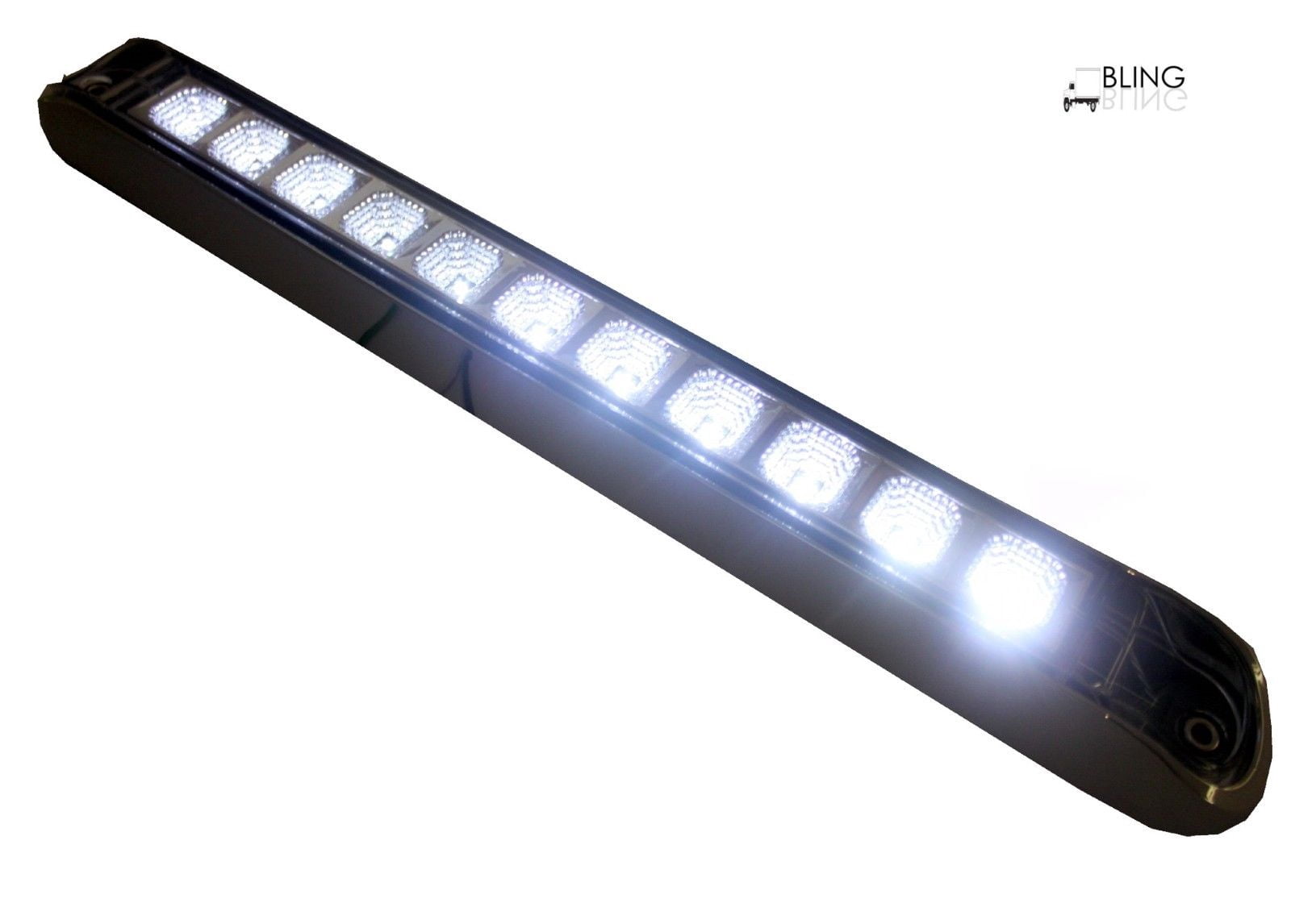 White 17" Bright Signal Fog Clear LED Light Bar Truck Trailer - Walmart.com