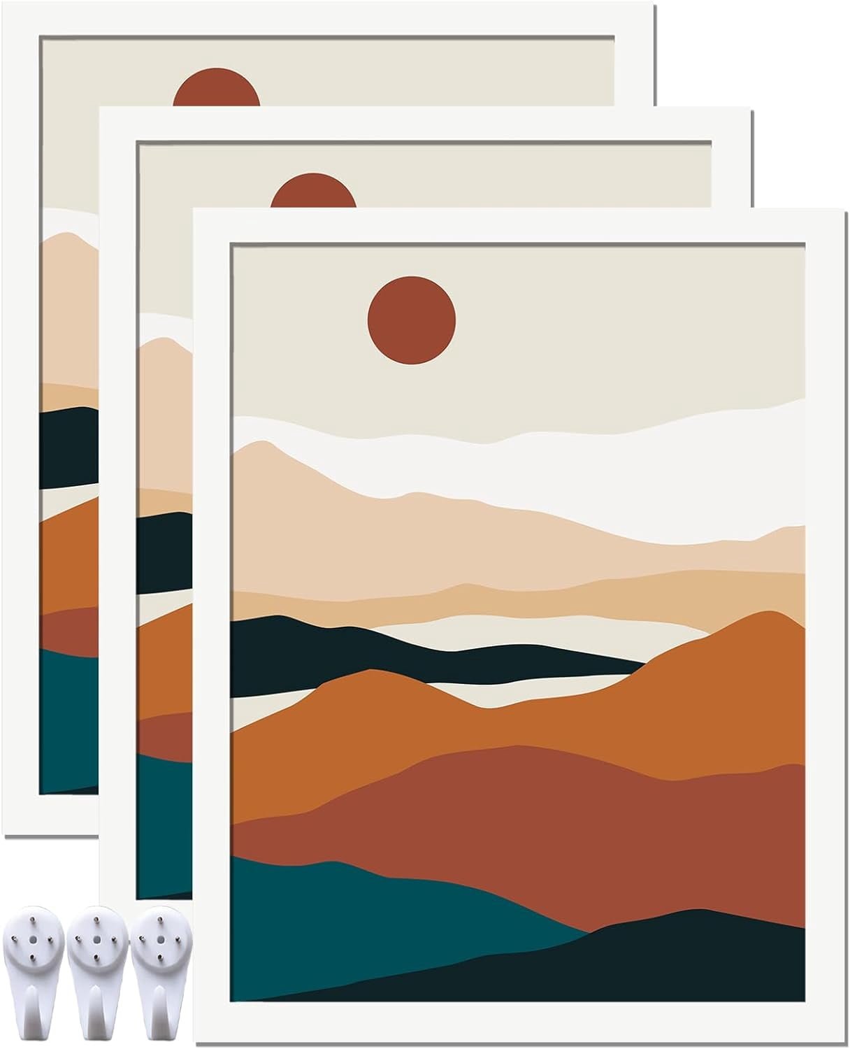 White 17x22 Picture Frame Set of 3, High Transparent Frame for 17 By 22 ...