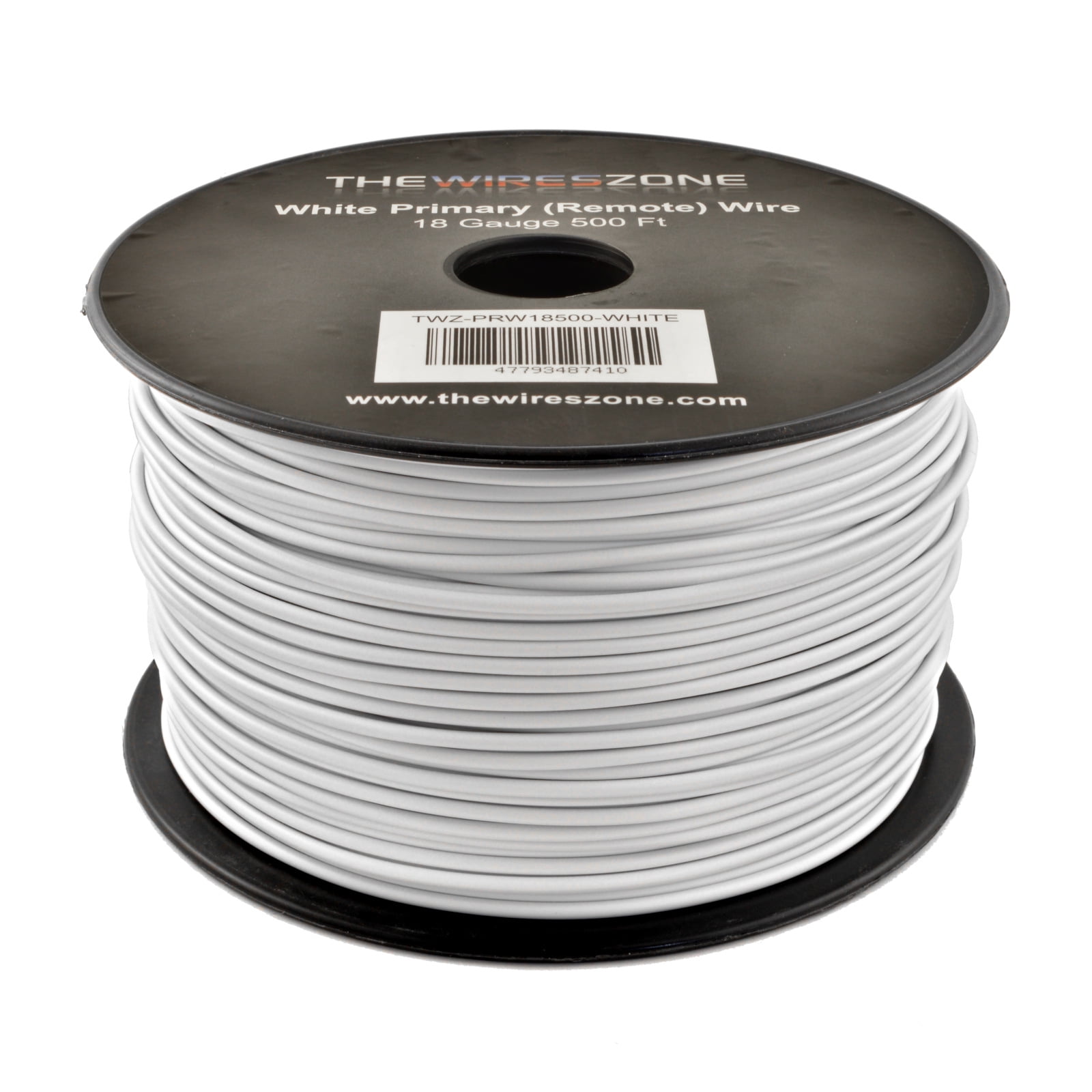 White 18 Gauge AWG 500ft Copper Clad Aluminum Stranded Primary Remote ...