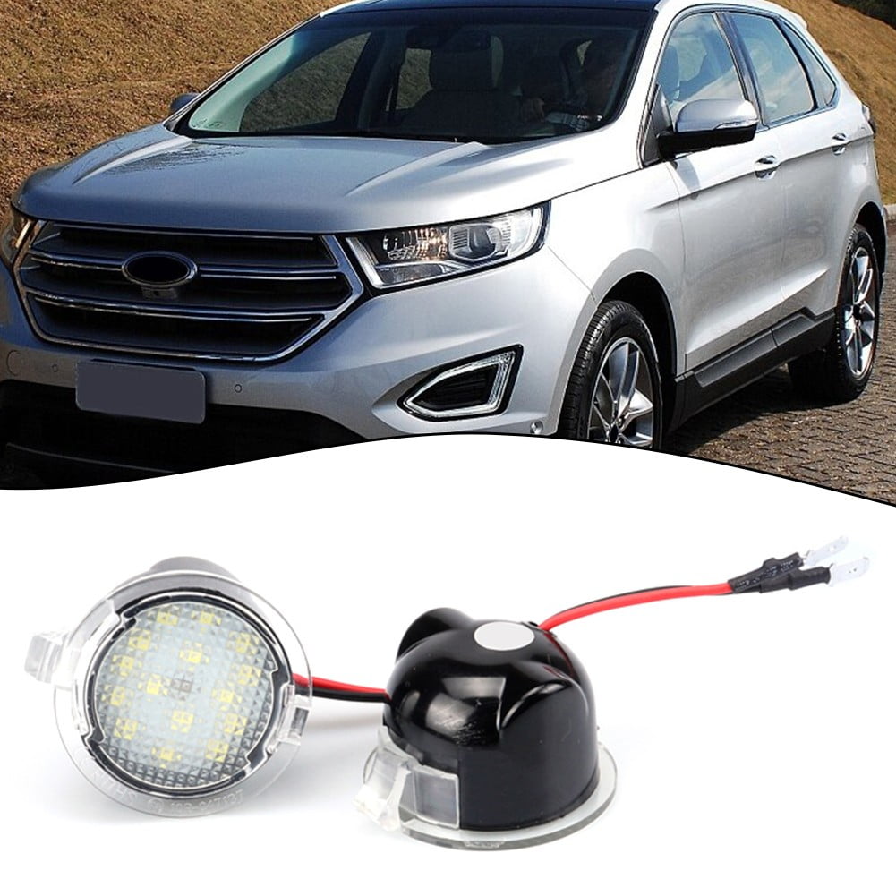 White 18-LED Side View Under Mirror Puddle Light for Ford F150 07-19 ...