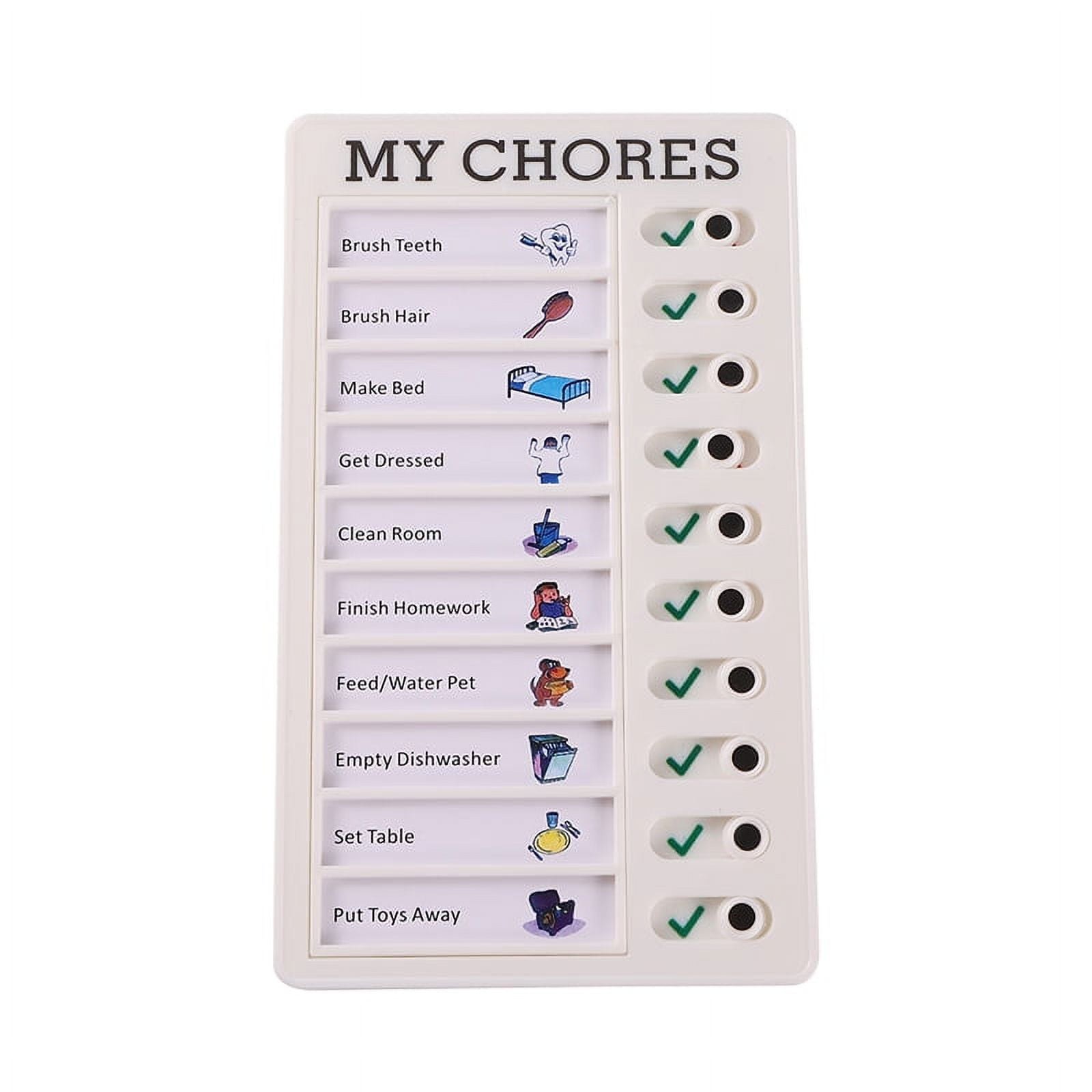 (White 1pc) Children's Daily Task Planning Board Wall Hanging Memo Plastic Board Multi Purpose ...